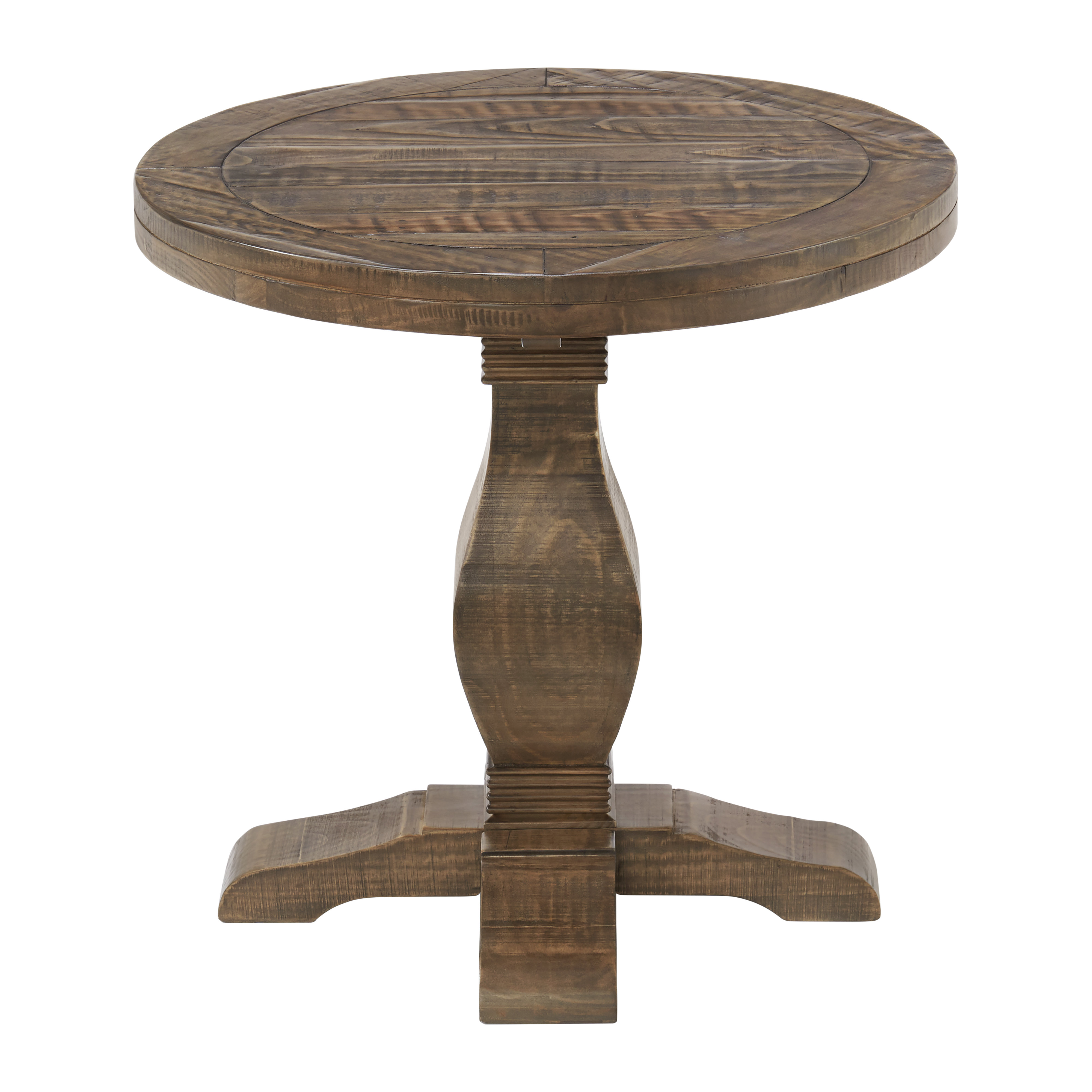 The Twillery Co.® Sarcoline Solid Wood Round Pedestal End Table ...