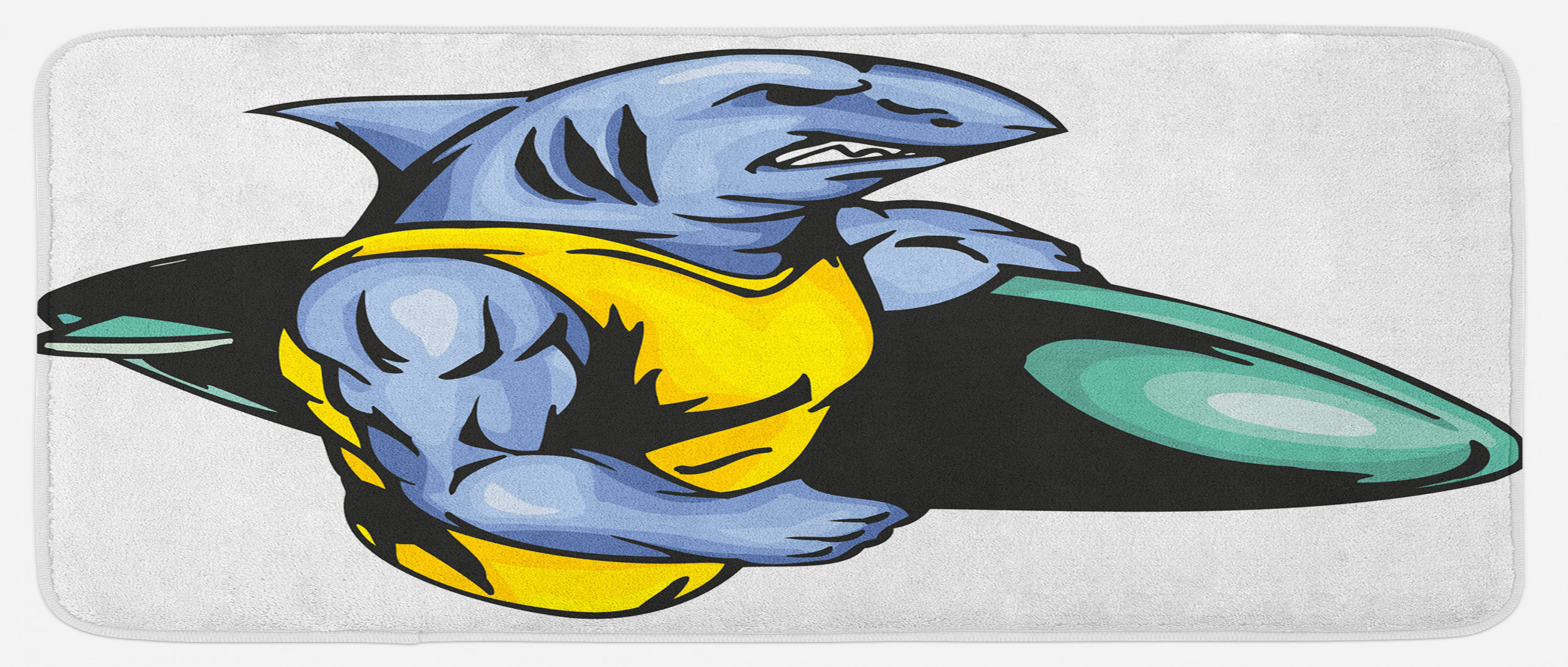 East Urban Home Grumpy Surfer Shark With Muscled Body Exotic Sports ...