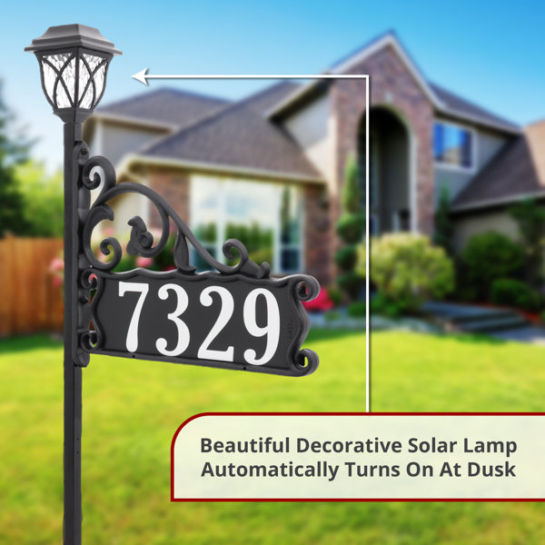 Address America Boardwalk Double-Sided Reflective Lawn Address Sign ...