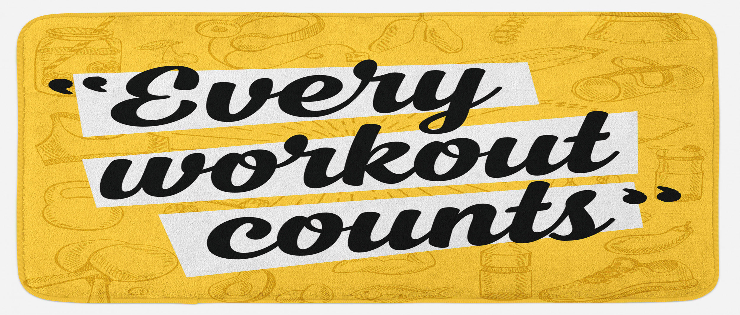 East Urban Home Every Workout Counts Phrase In Writing Marks Healthy ...