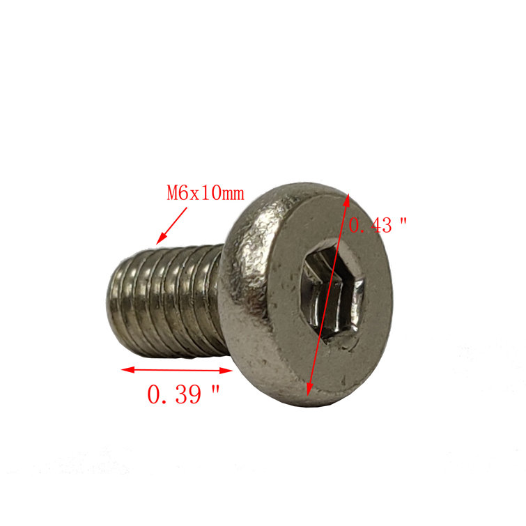 FixtureDisplays Hex Socket Pan Head M6x10mm screws - Wayfair Canada