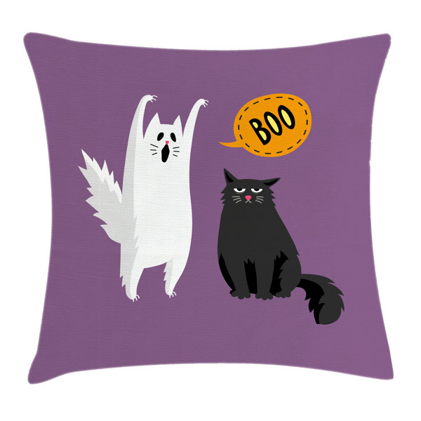 Die Saisontruhe Kissenbezug, Lustiger Geist Katze sagt Boo, Halloween ...