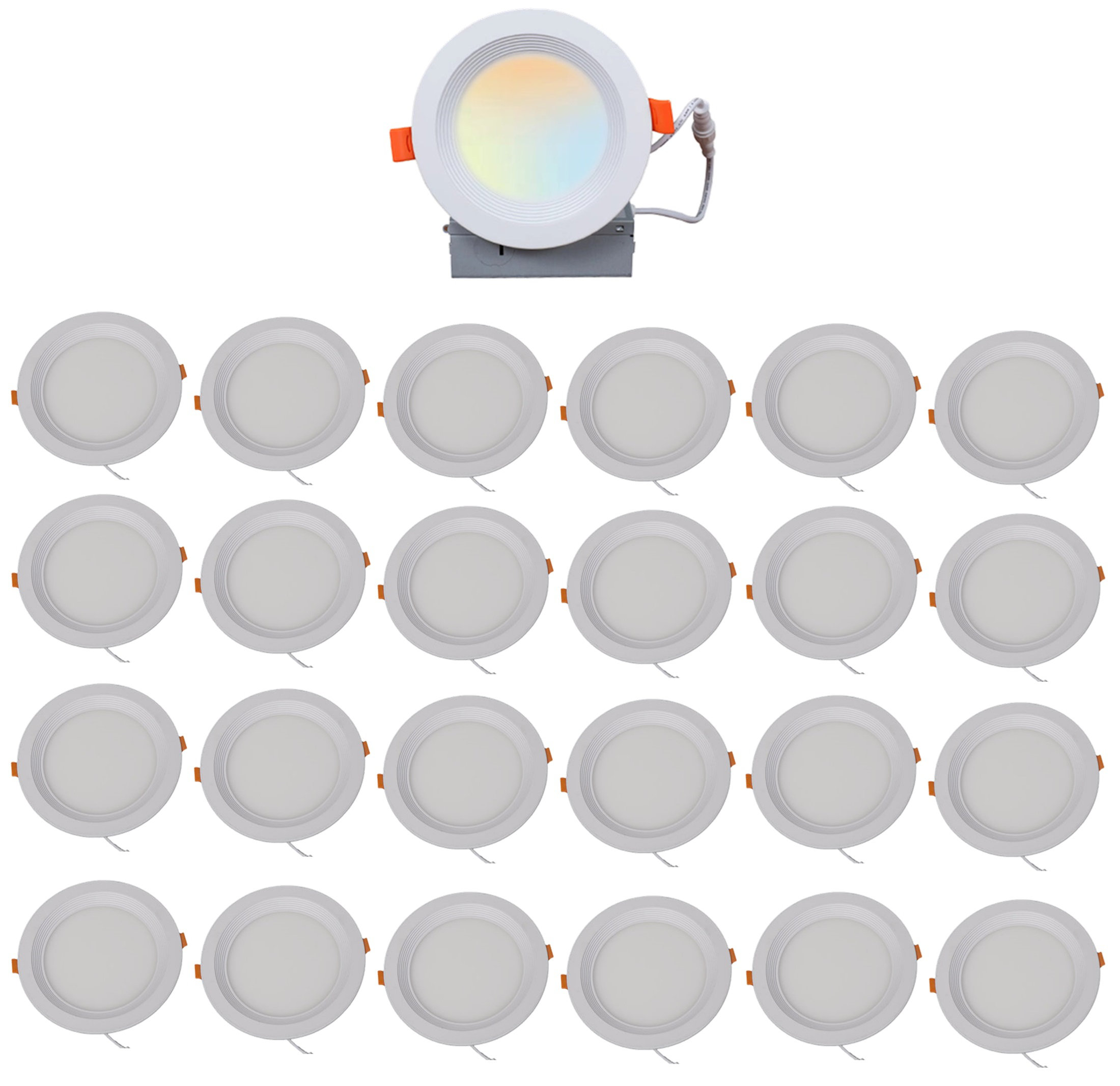 HONYA Lighting 6" LED Baffle Downlight Round 12W 120V 2700/3000/3500 ...