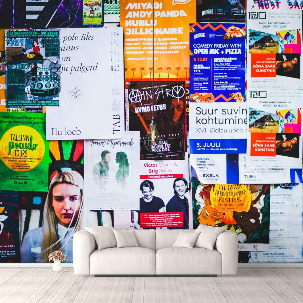 IDEA4WALL Posters Collage Paintable Wall Mural | Wayfair