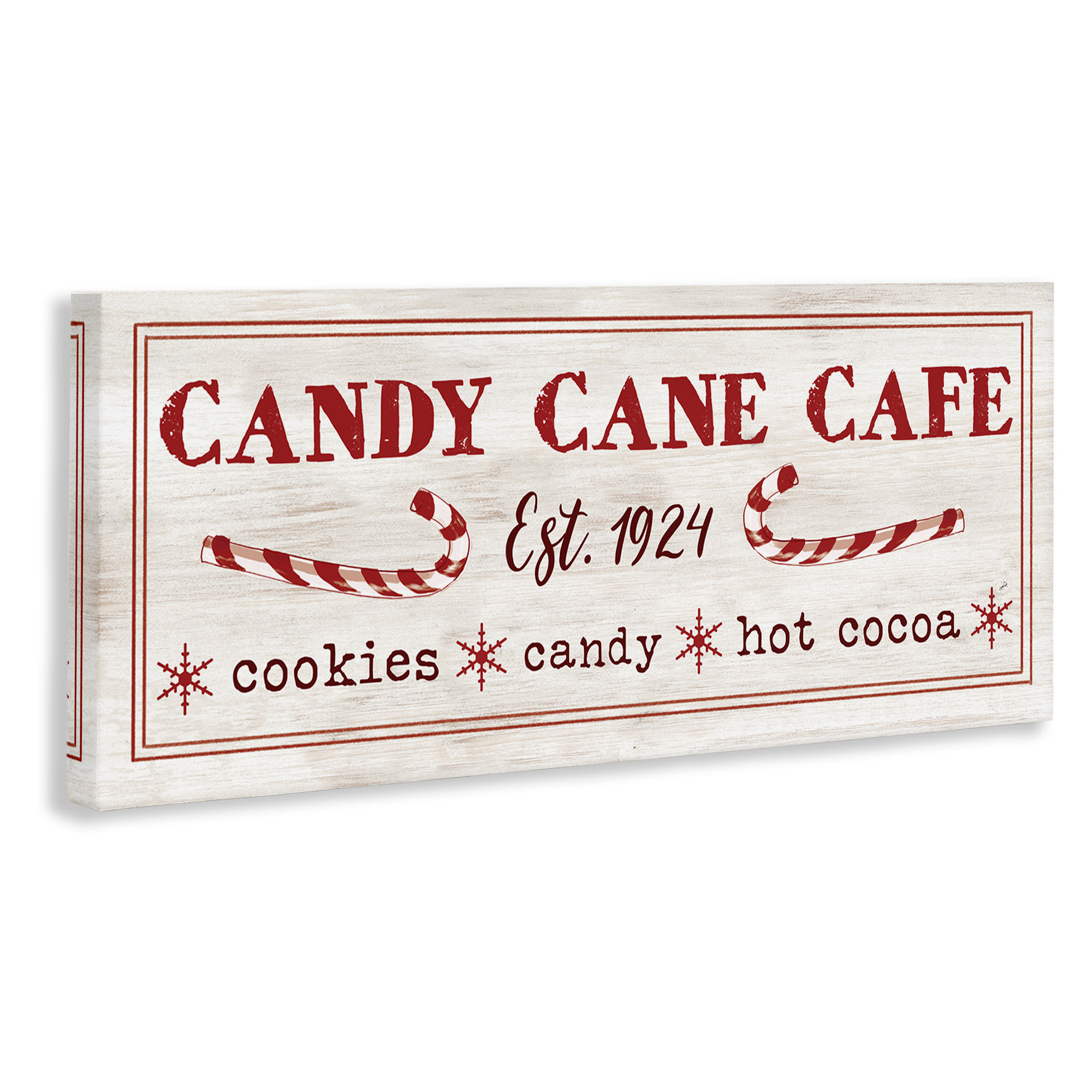 Ophelia & Co. Vintage Candy Cane Cafe Canvas, design by Dogwood ...