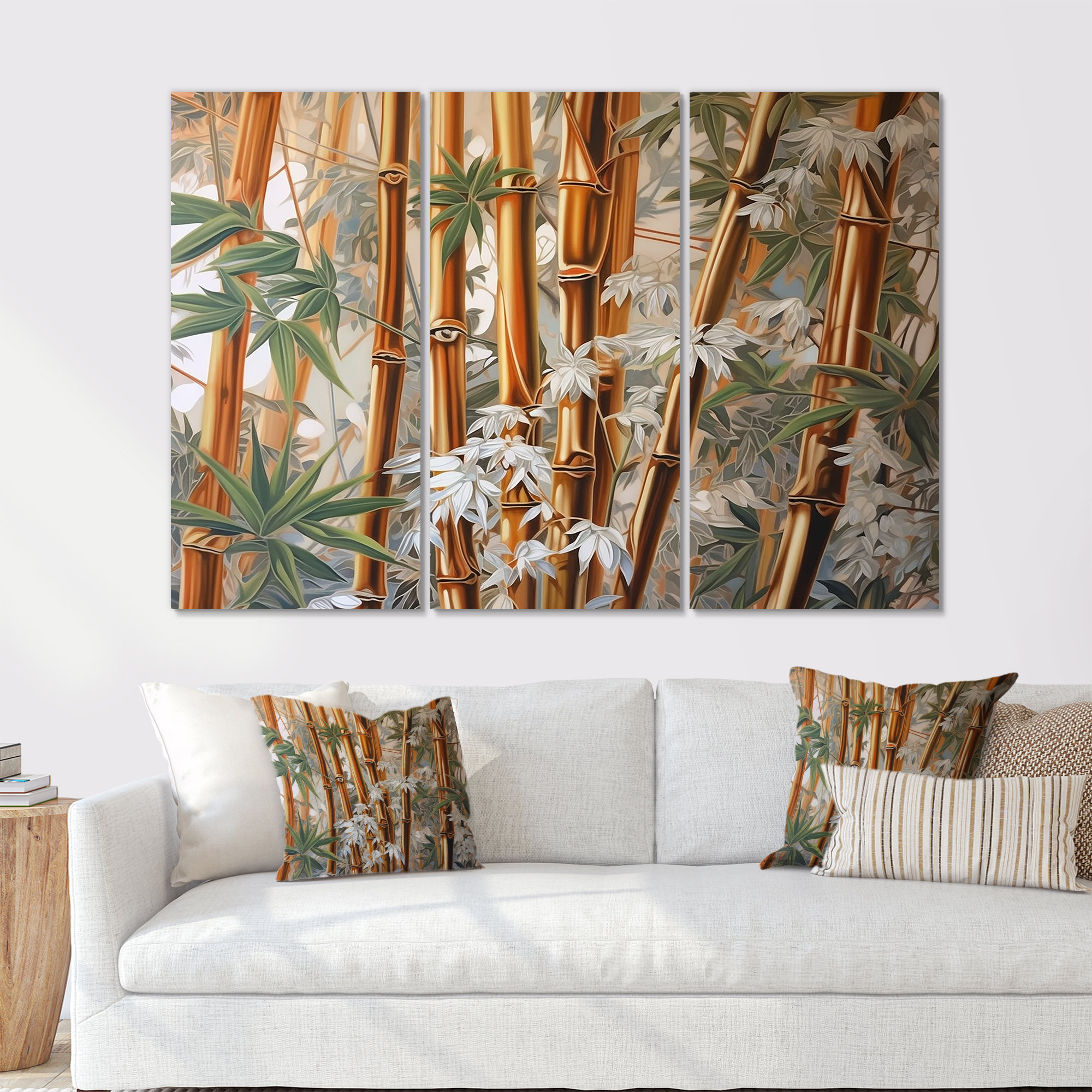Bay Isle Home™ Bamboo Minimalm Beauty - Bamboo Canvas Art Set | Wayfair