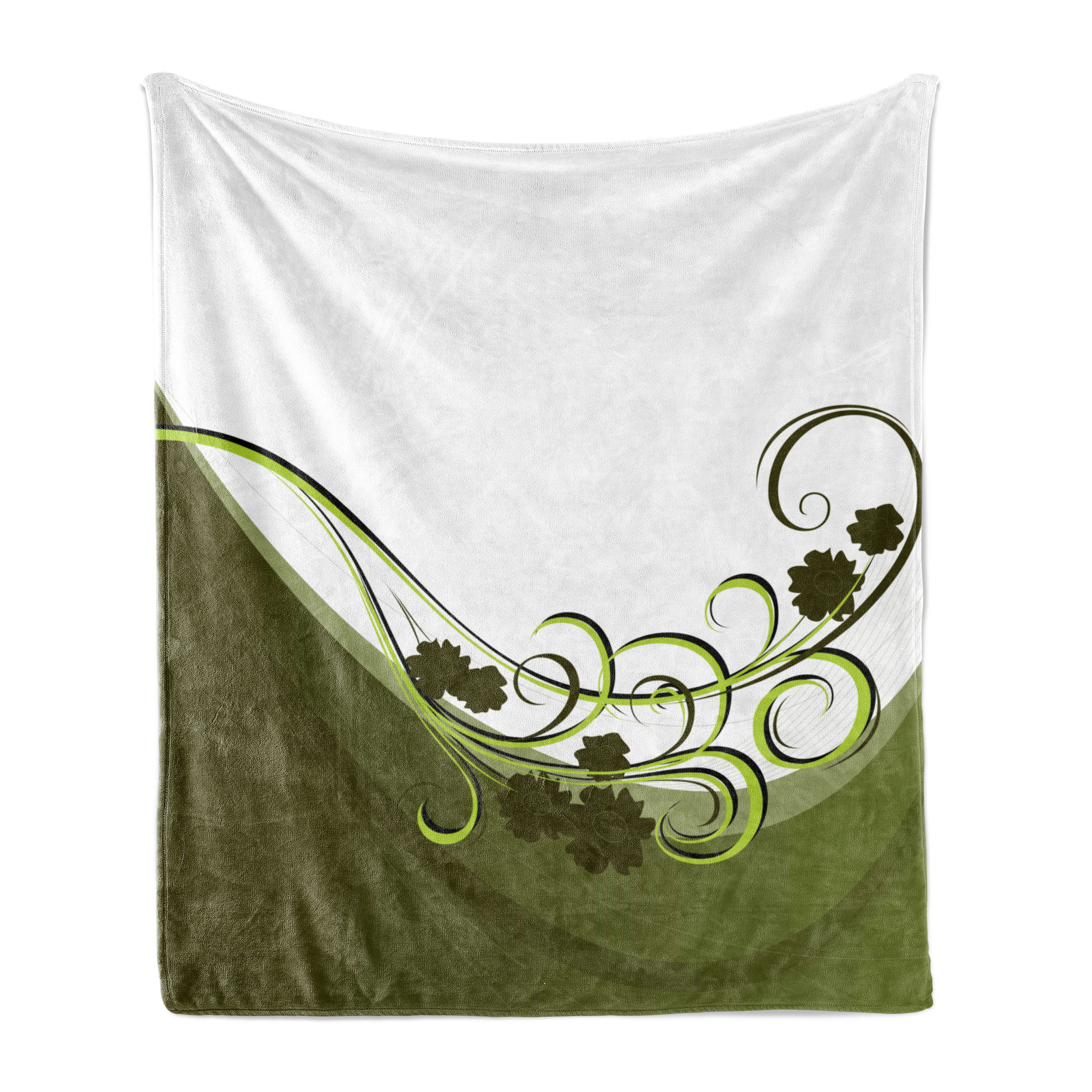 Ambesonne Olive Green Fleece Throw Blanket Wedding Inspired Pale Green ...