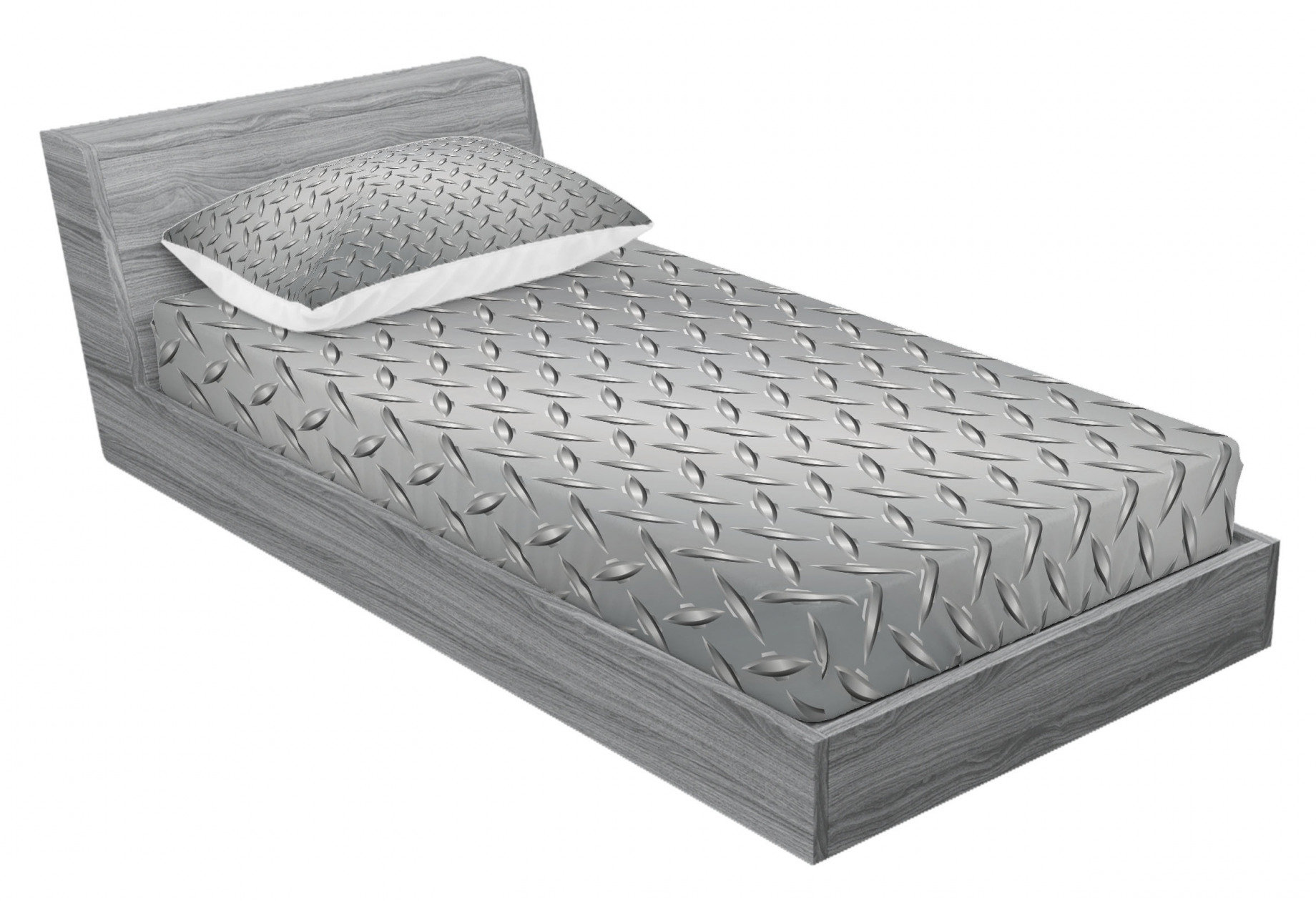 Ambesonne Fence Netting Display with Diamond Plate Effects Motif ...