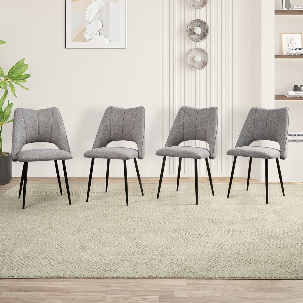 Corrigan Studio 4-Chair Set Dining Chairs With High Resilience Filling ...