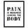 Maturi Lliwen Pain is Weakness Leaving the Body - Single Picture Frame ...