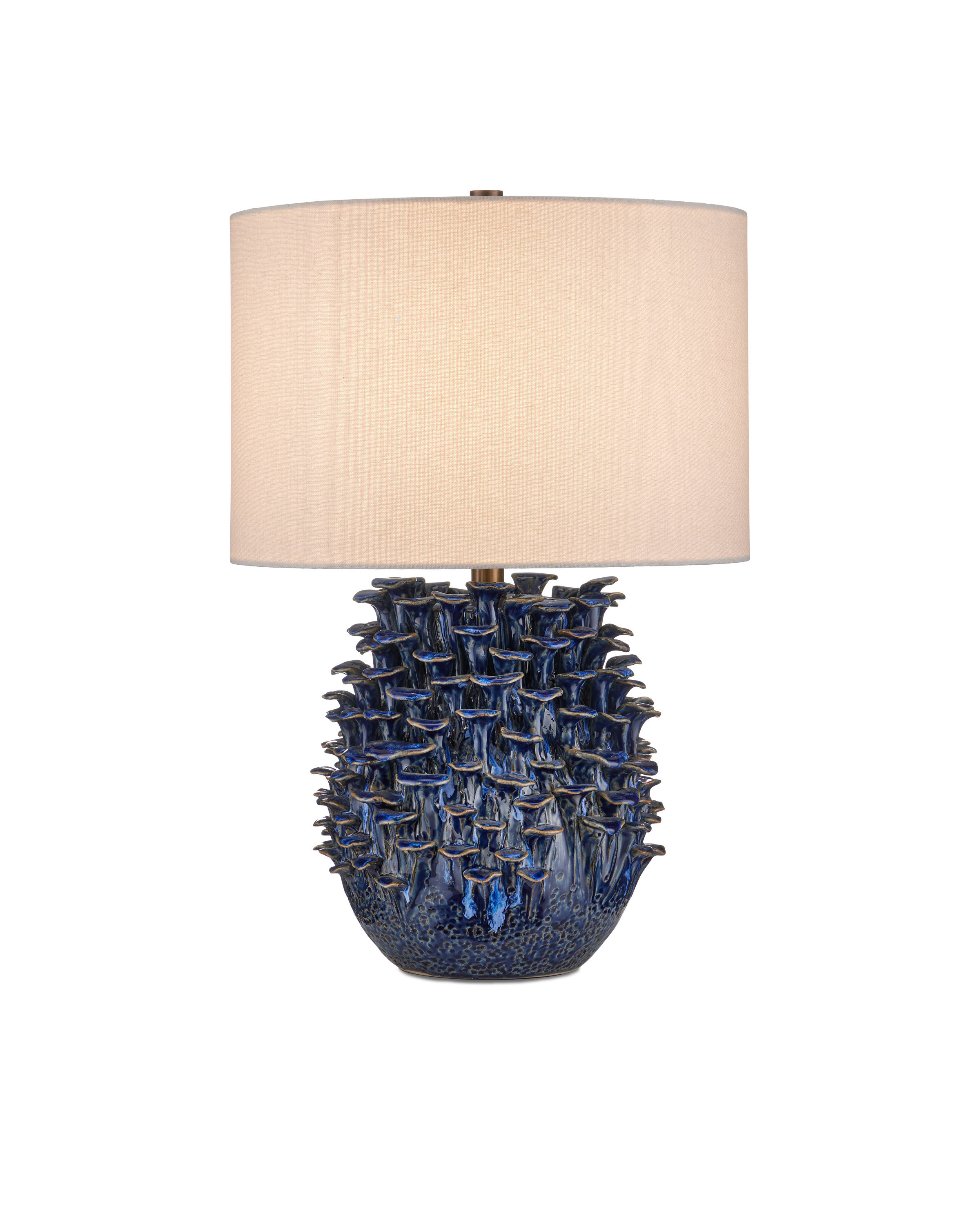 Currey & Company Maitake Dark Blue Table Lamp | Wayfair