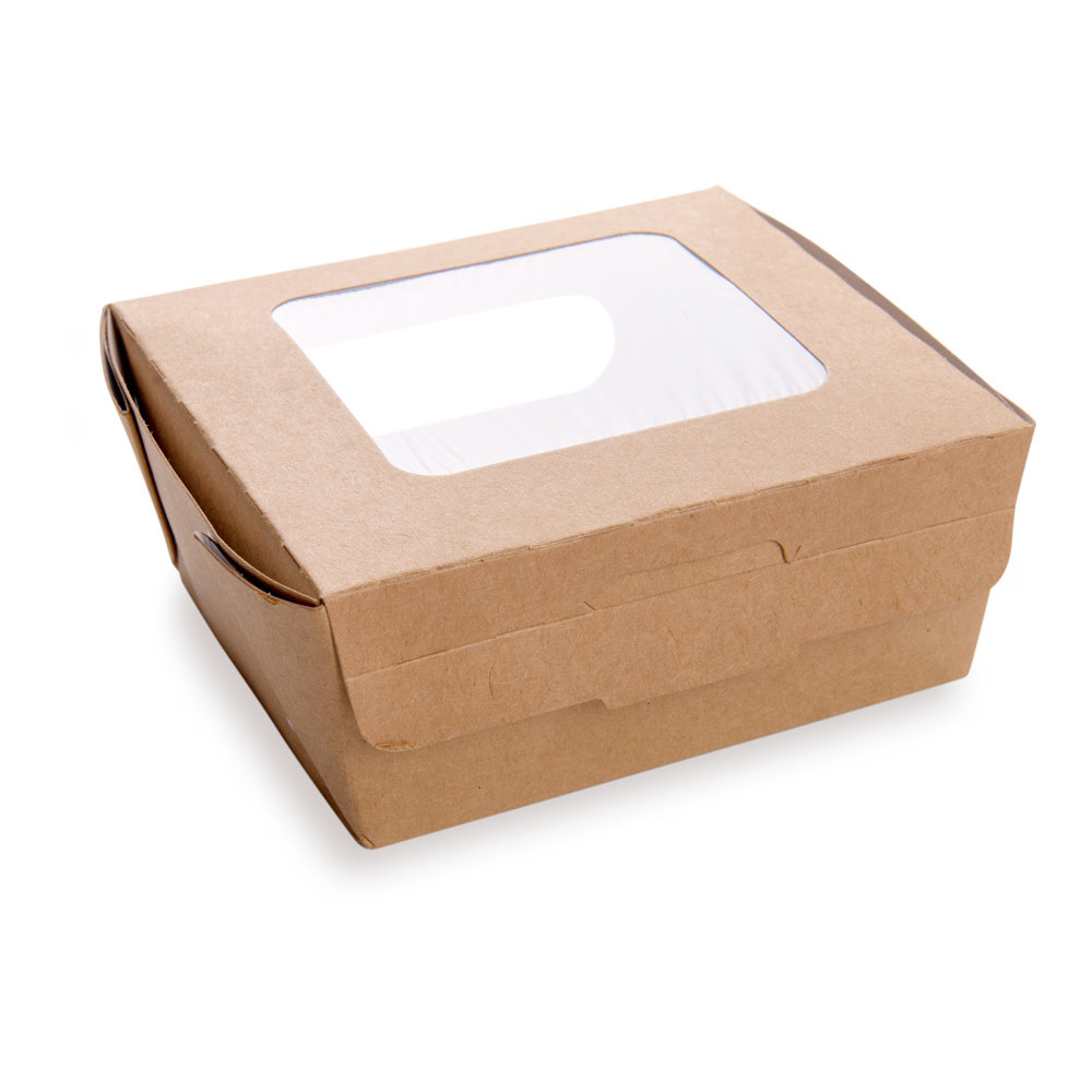 Restaurantware Cafe Vision 41 Oz Rectangle Kraft Paper Large Bio Lunch ...