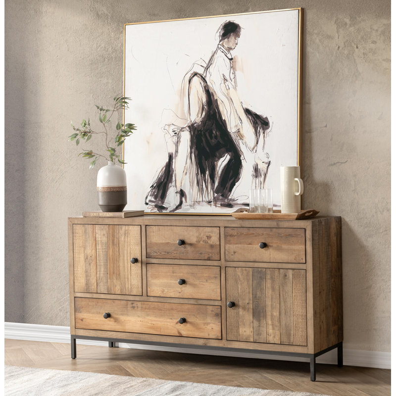 Birch Lane™ Elliott Reclaimed Pine Wood Sideboard Buffet | Wayfair