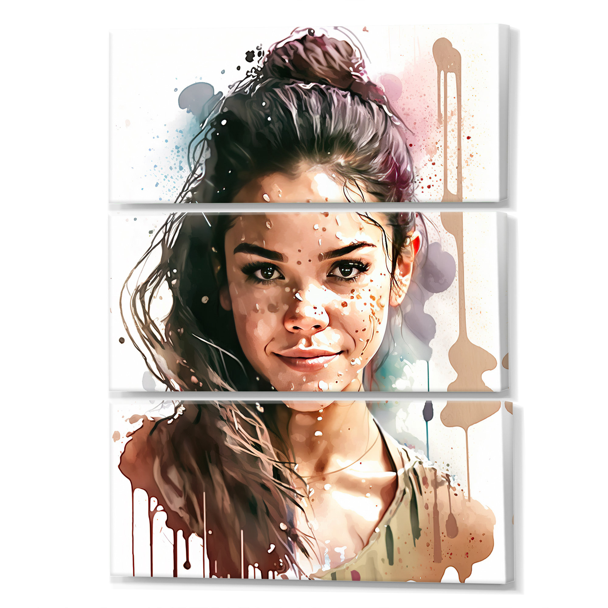 Hokku Designs Kays Style Icon Portrait IV On Canvas 3 Pieces Print ...