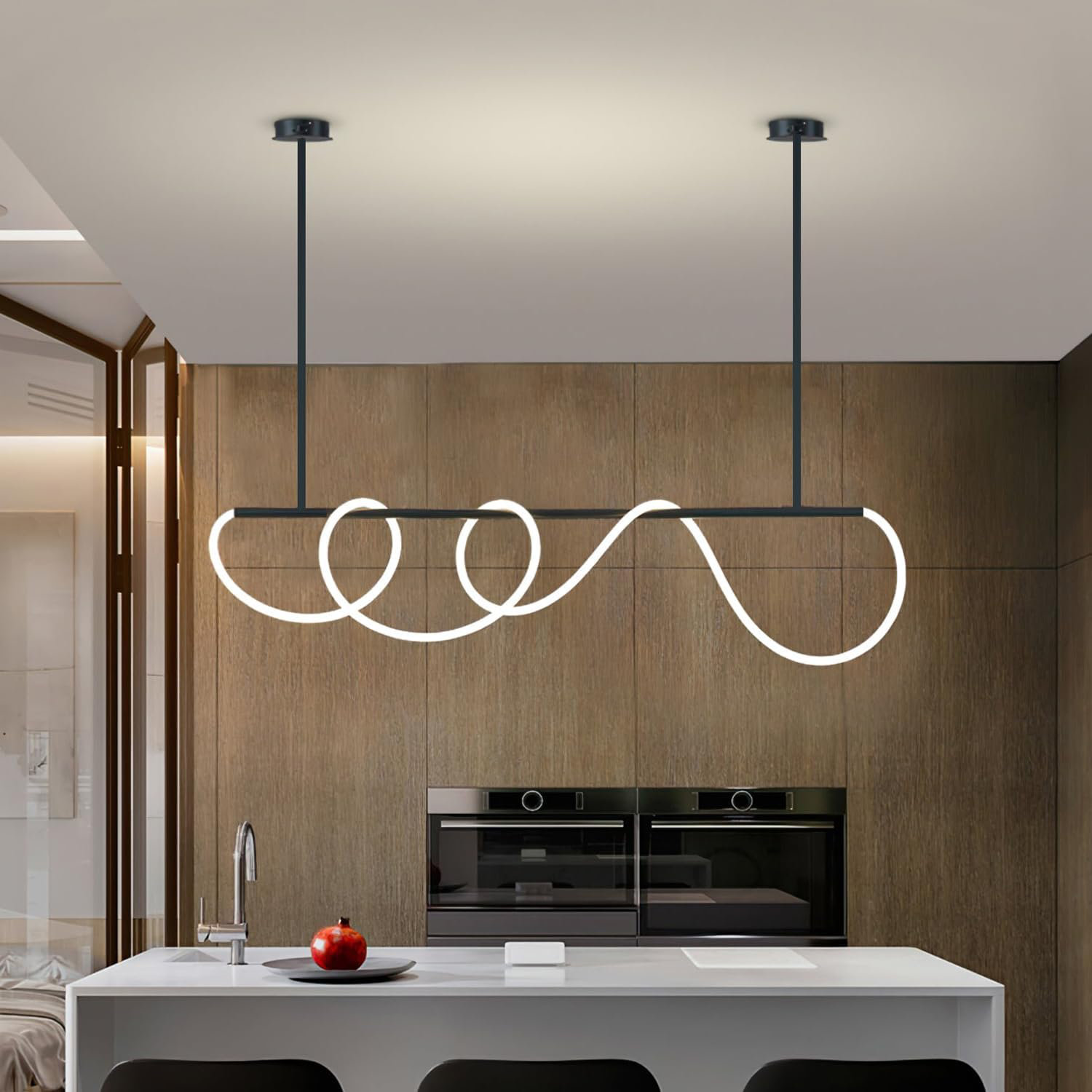 Orren Ellis Modern Adjustable LED Pendant Light Chandelier For Kitchen ...