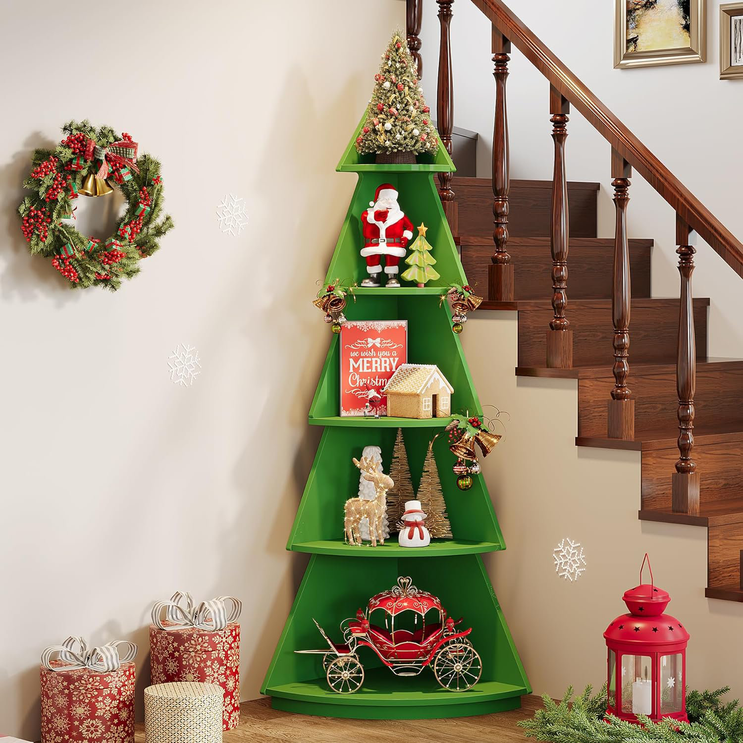 Hokku Designs 5-Tier Corner Shelf, 69-inch Tall Corner Bookshelf | Wayfair