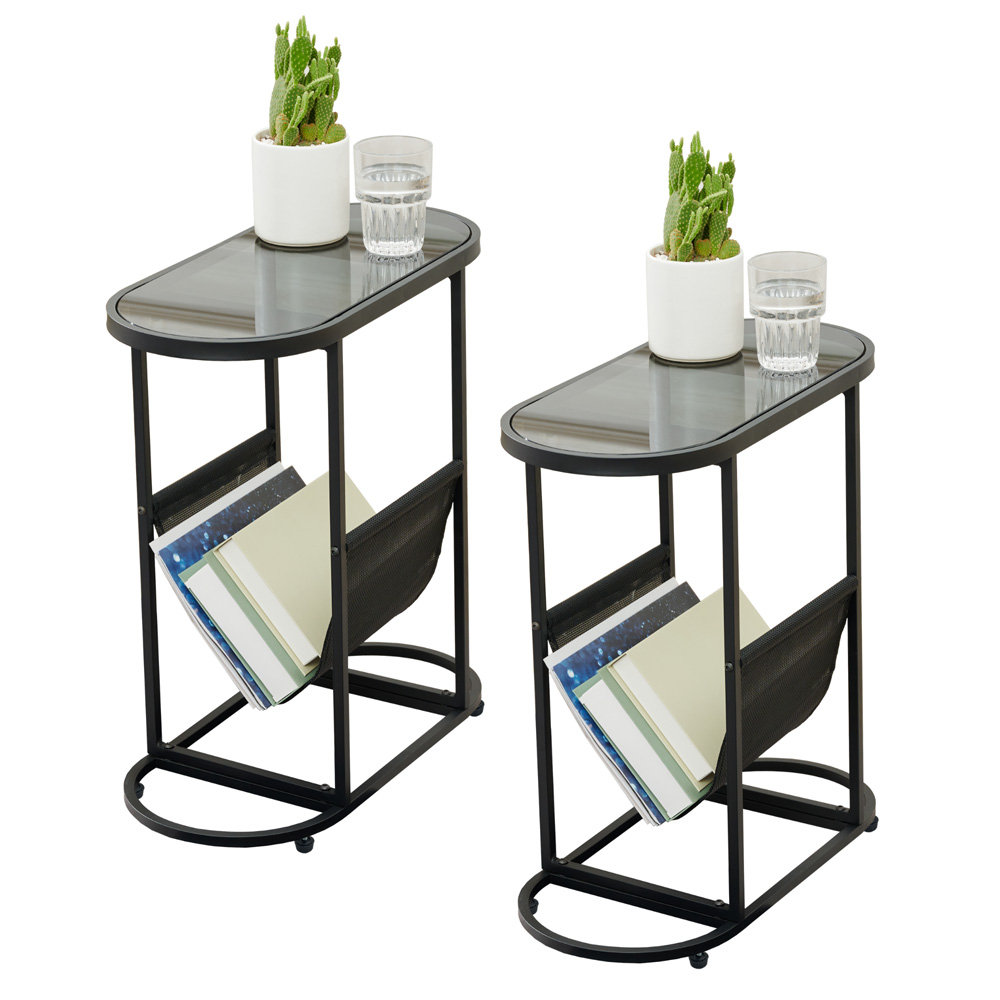 17 Stories Talijah Frame End Table Set with Storage | Wayfair