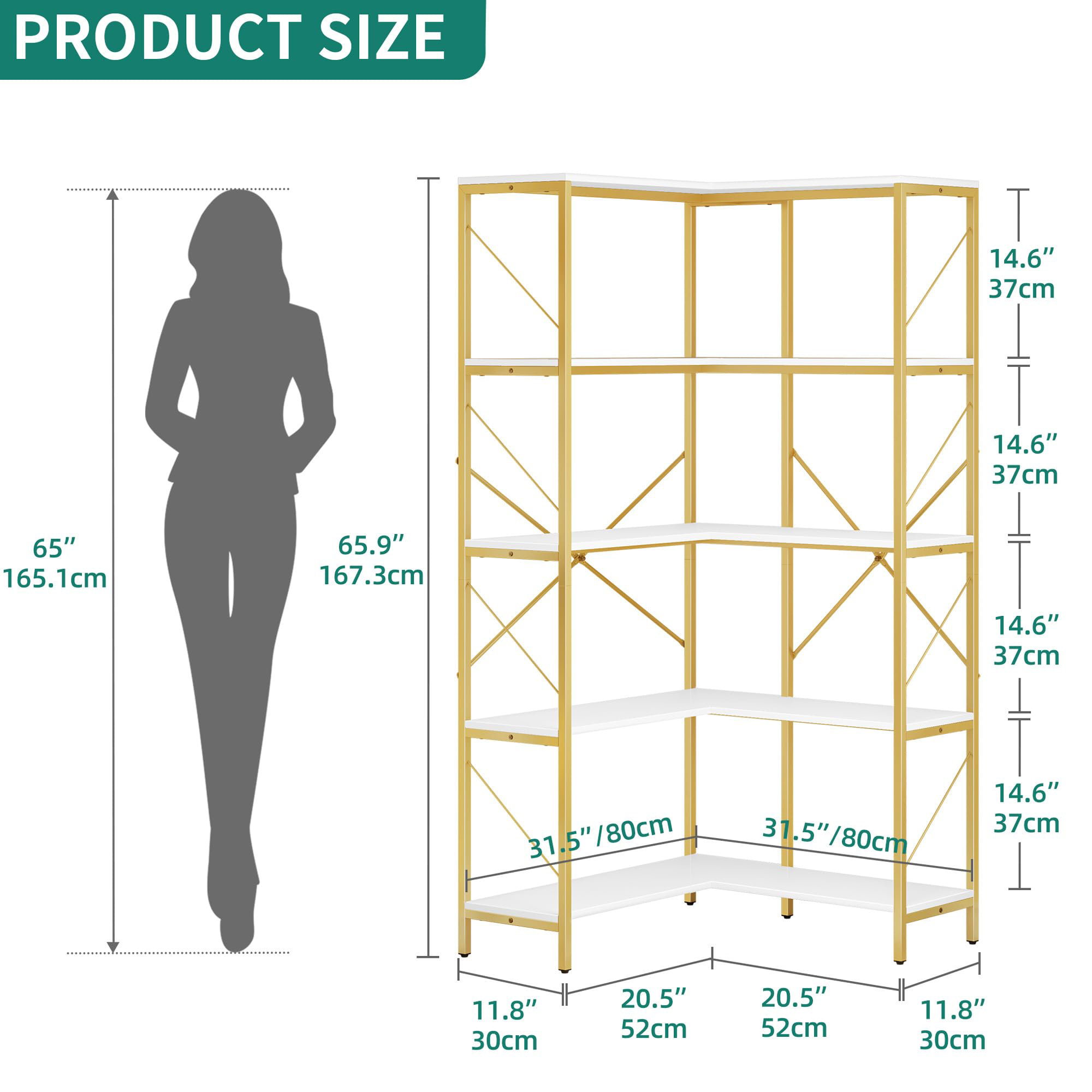 Mercer41 5-layer corner large display shelf bookcase | Wayfair