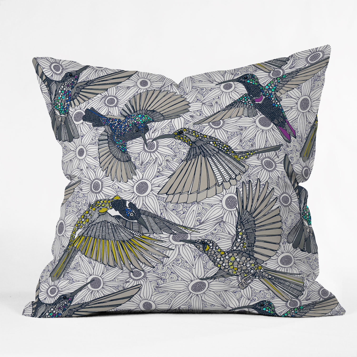 Deny Designs Turner Hum Sun Honey Birds Basalt Indoor/Outdoor Throw ...