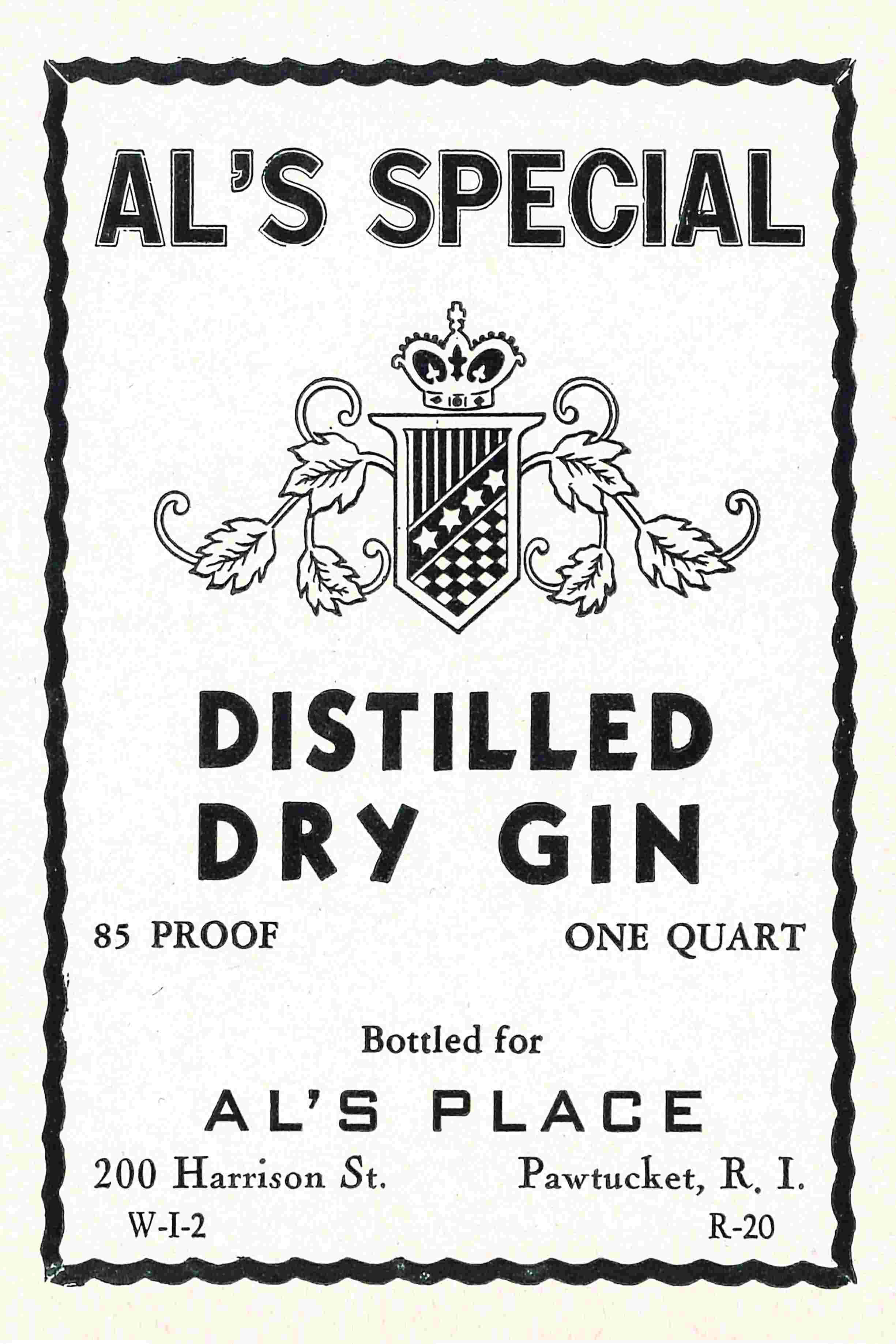 Trinx Als Special Distilled Dry Gin Label Vintage - Wayfair Canada