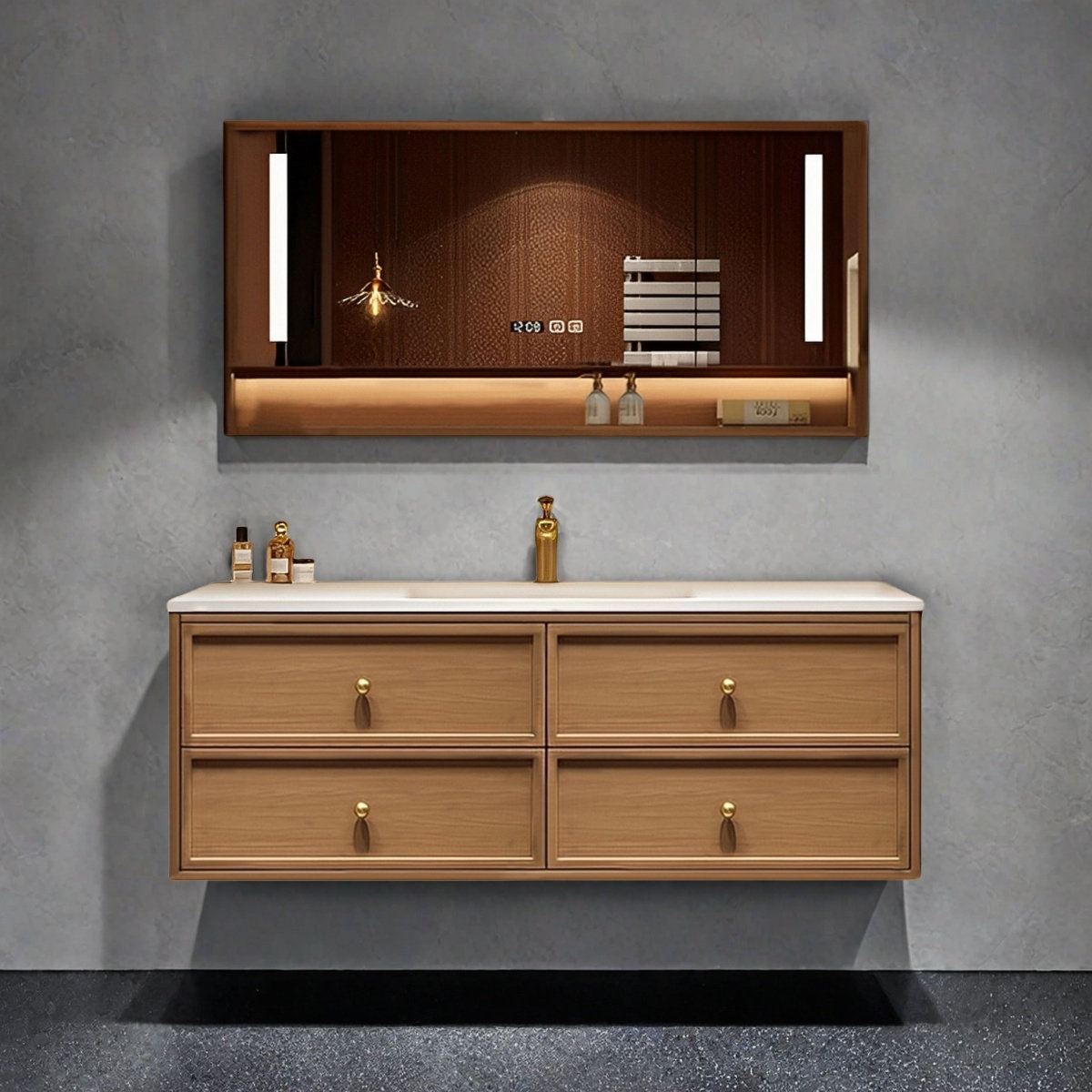 Backop Middle ancient style rest room bathroom cabinet | Wayfair