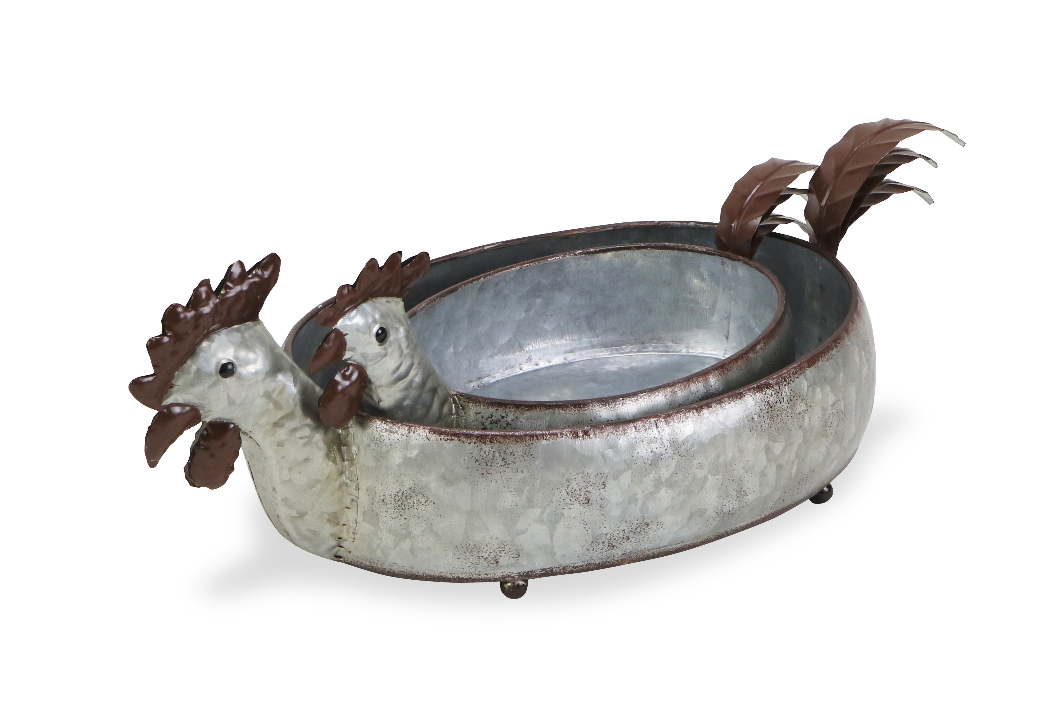 Gracie Oaks Holahan 2 - Piece Steel Statue Planter Set - Wayfair Canada