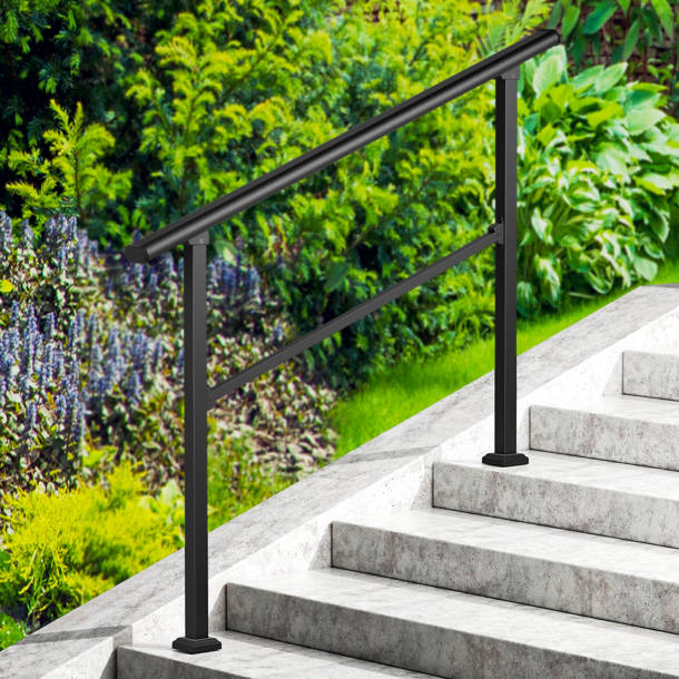 HOMLUX Lovmor Hand Rails for Outdoor Steps, Wrought Iron Railing, Porch ...