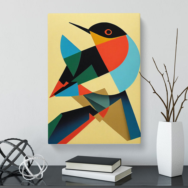 Marlow Home Co. Hombach Robin Bird Abstract Vol.4 - Wrapped Canvas ...