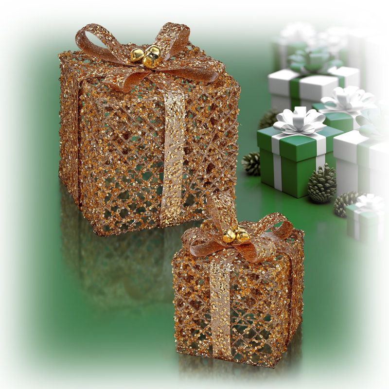 Regency International 2 Piece Glitter Gift Box Set | Wayfair