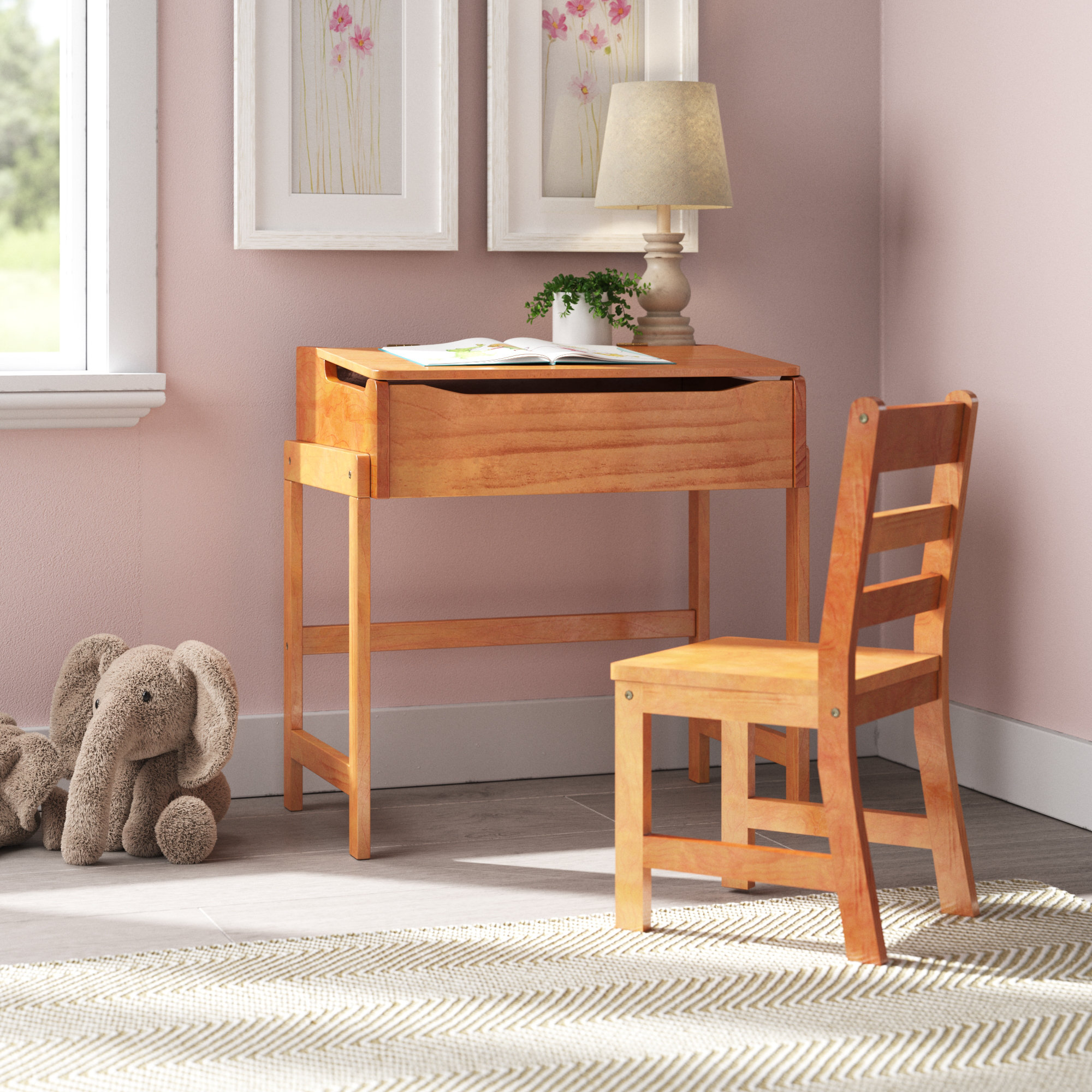 Harriet Bee Beaconsdale Kids 25" Writing Desk with Chair & Reviews ...