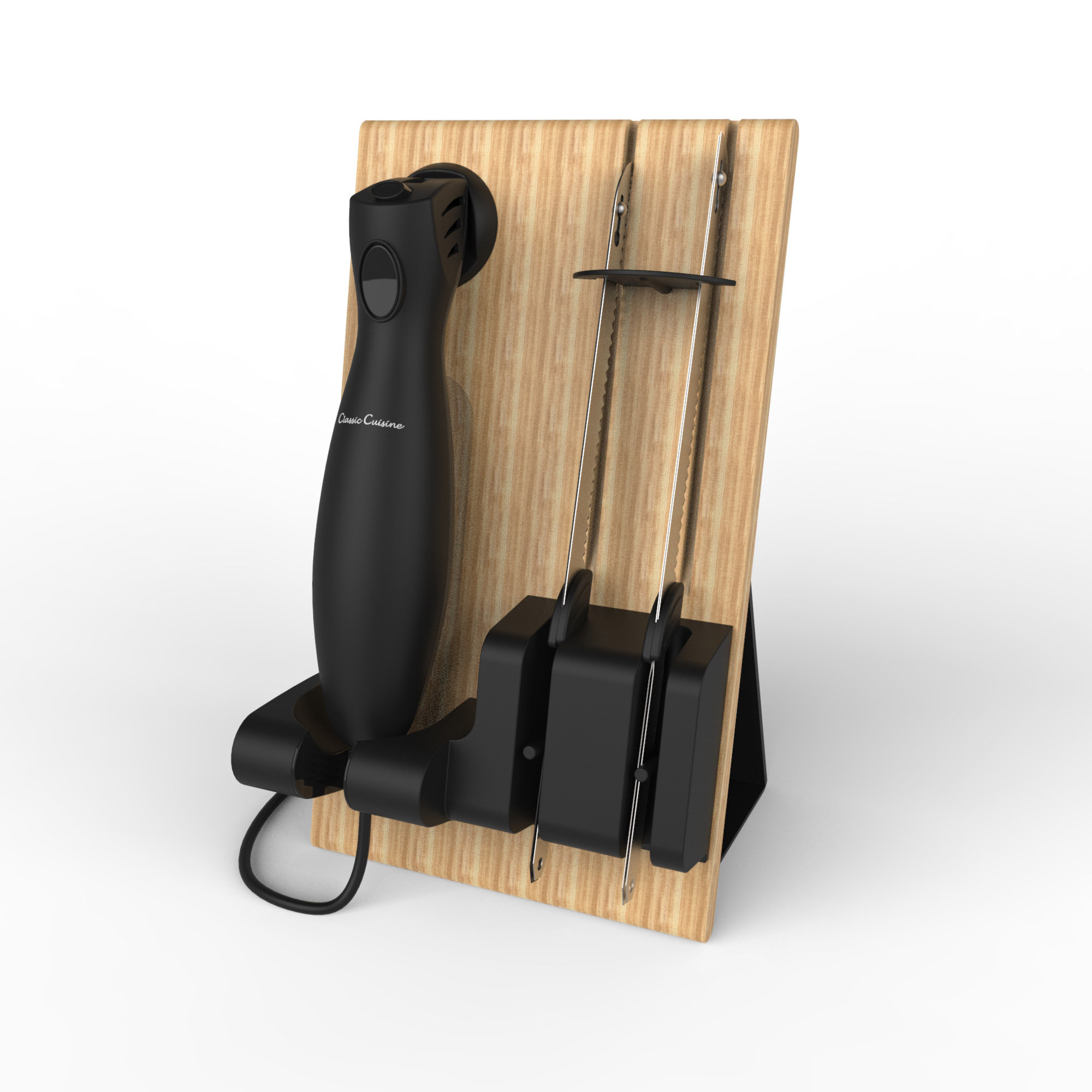 Classic Cuisine Electric Carving Knife Set - 2 Stainless-Steel Blades ...