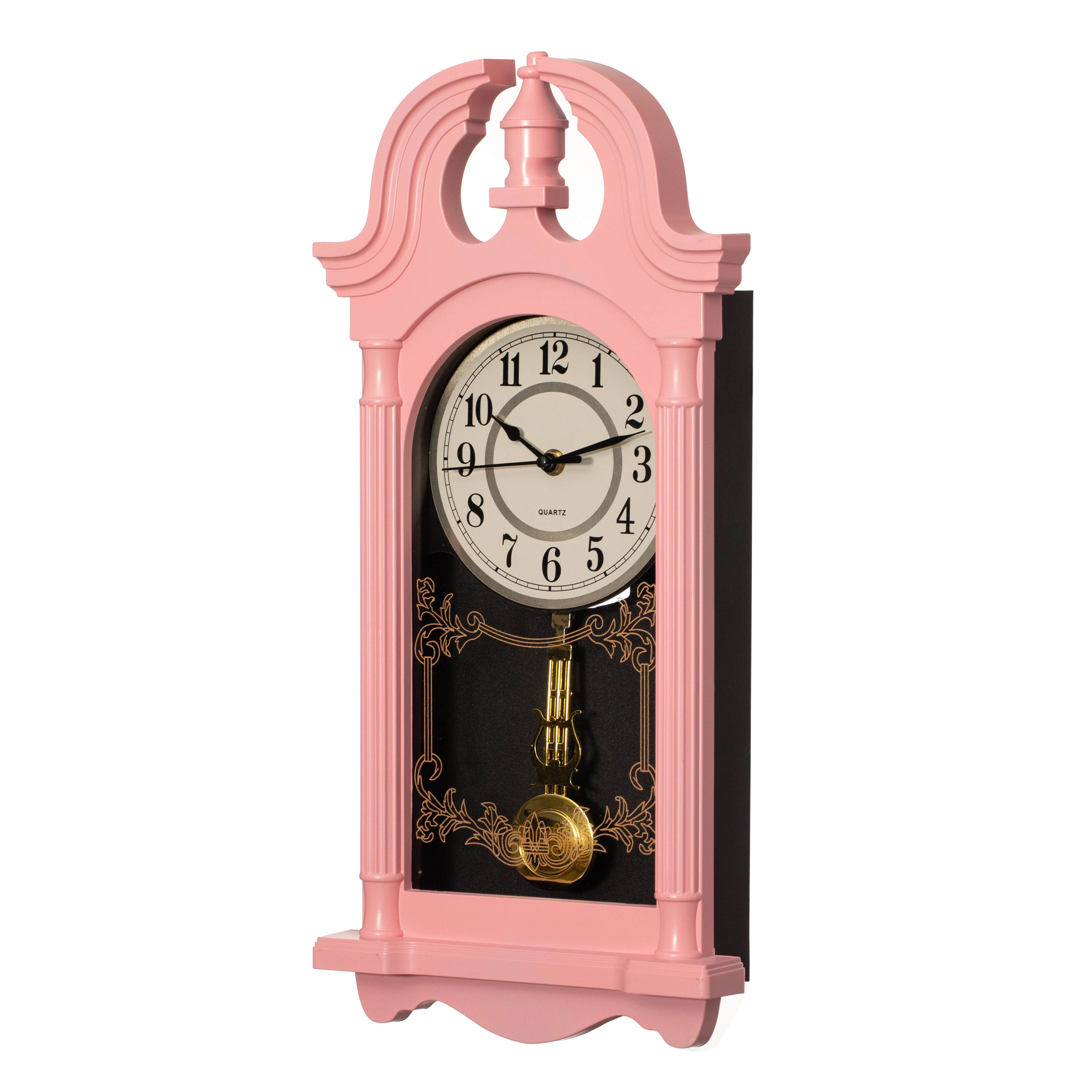 Ophelia & Co. 20" Vintage-inspired Plastic Grandfather Wall Clock With ...