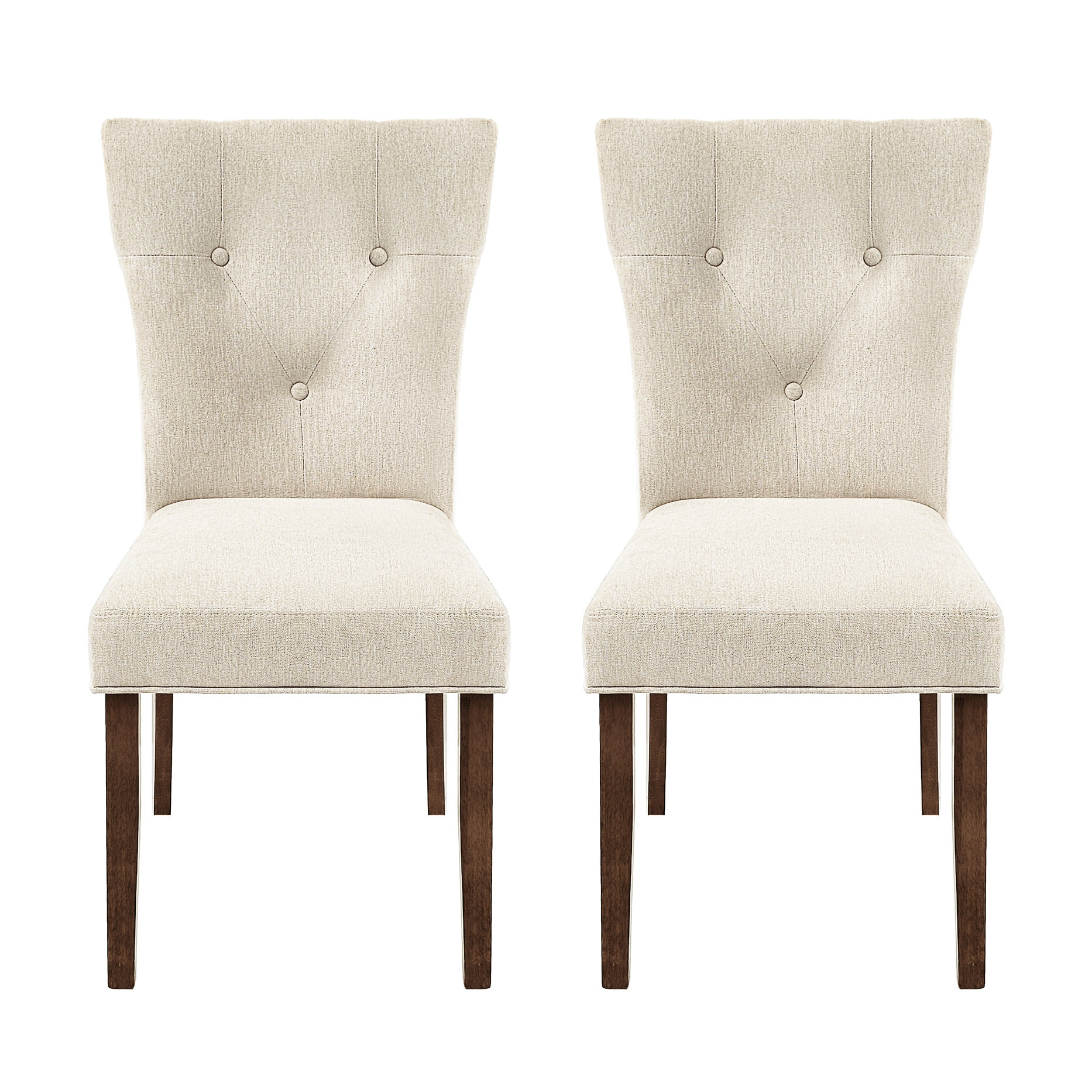 Ophelia & Co. Dining Chairs Of 2 In Cream, Upholstered With Timeless ...