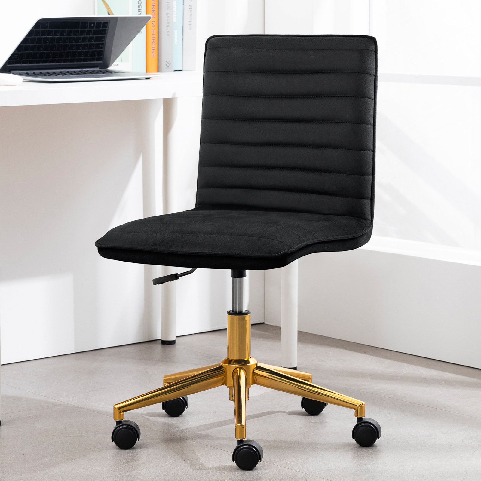 Everly Quinn Auctin Modern Velvet Office Task Chair & Reviews | Wayfair