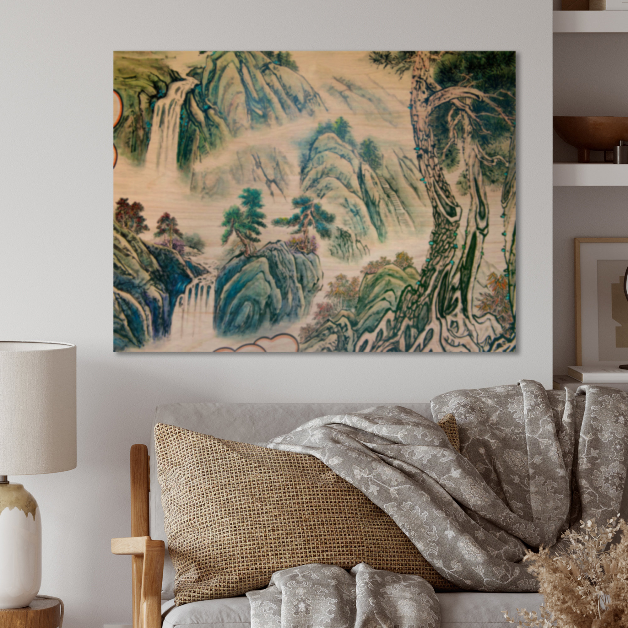 Millwood Pines Blue Chinese Landscape Painting Blue Chinese Landscape ...