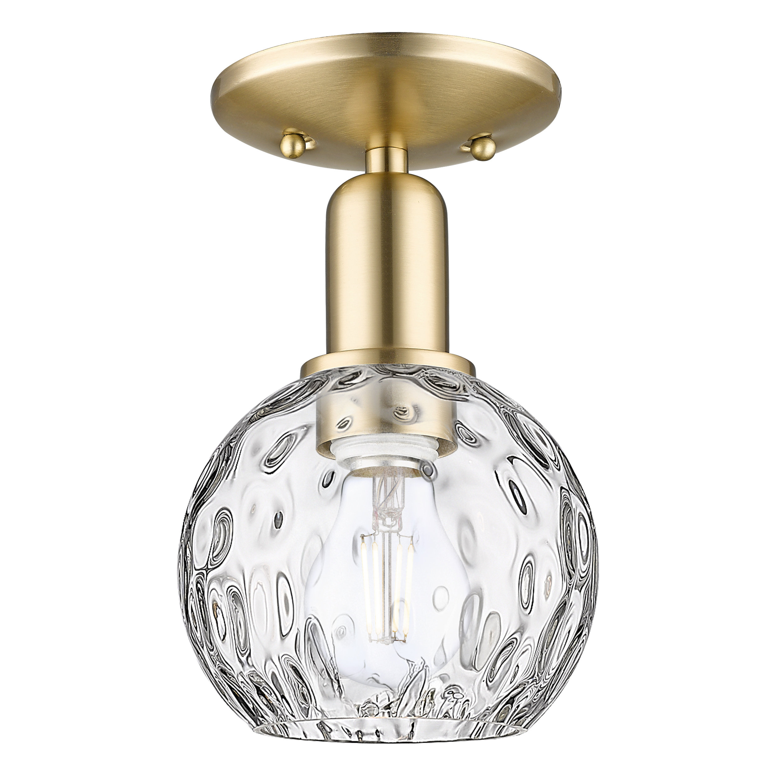 Mercer41 Arcadia - Champlon - 1 Light Semi-Flush Mount - Clear Water ...