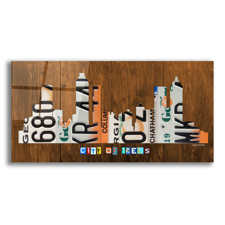 Williston Forge «Atlanta Skyline» sur plastique / acrylique par Design ...