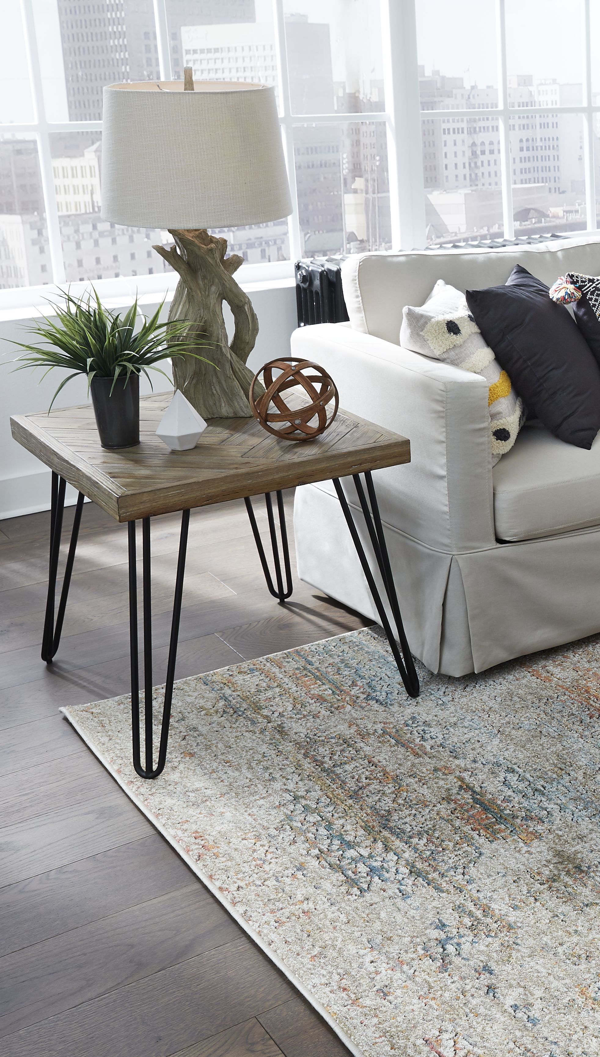 Foundry Select Everson Solid Fir End Table In Sand Dollar - Wayfair Canada