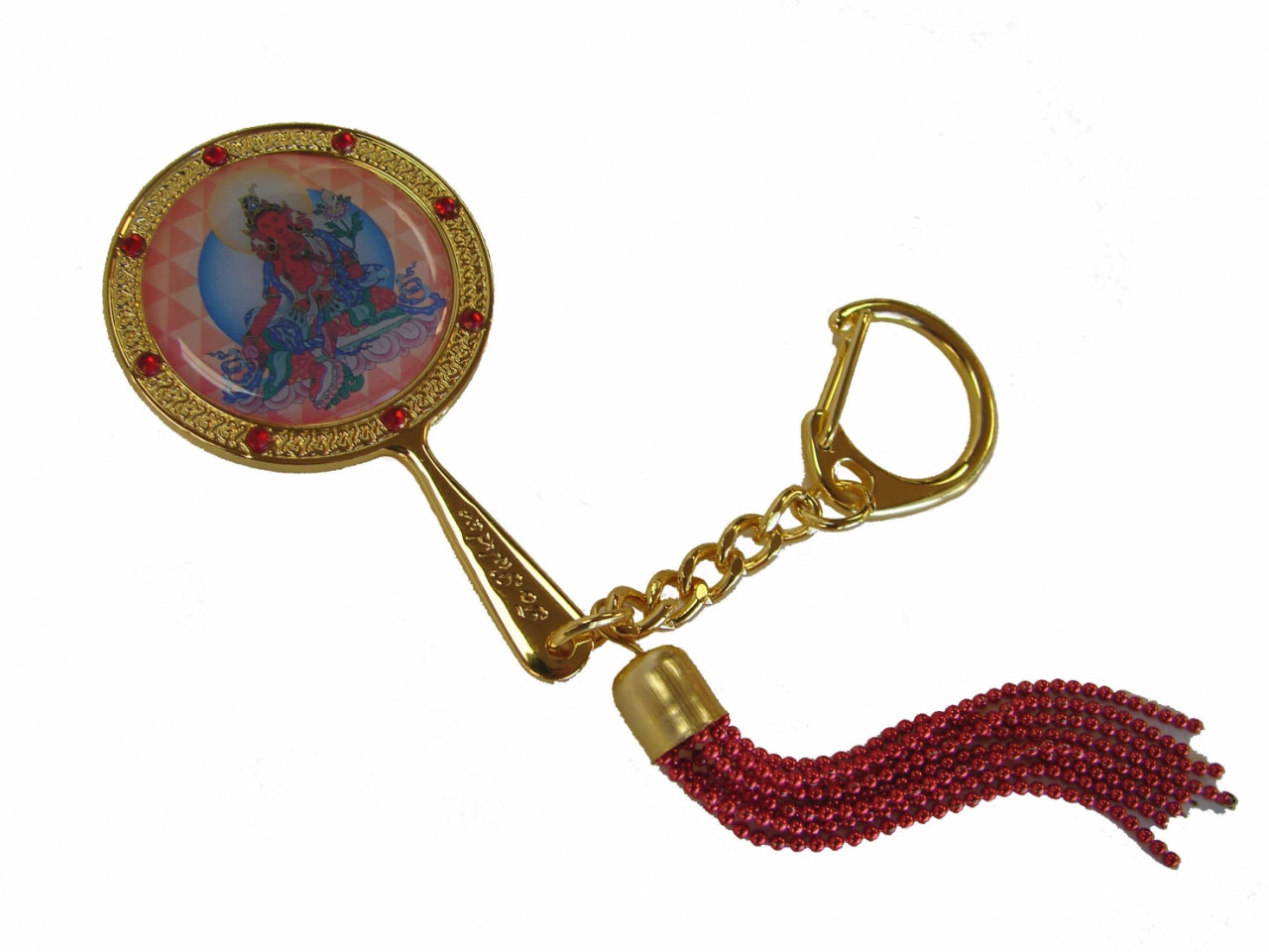 Feng Shui Import Tara Mirror Amulet for Authority and Control Key Chain ...