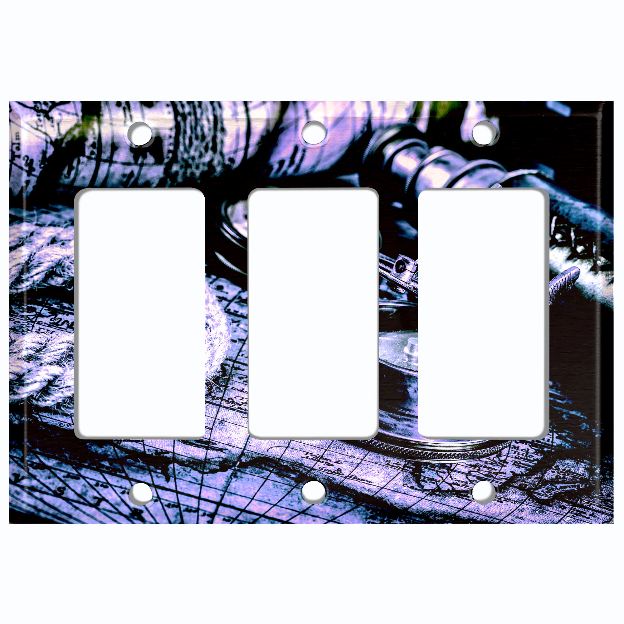 WorldAcc Metal Light Switch Plate Outlet Cover (Map Vintage Pocket ...