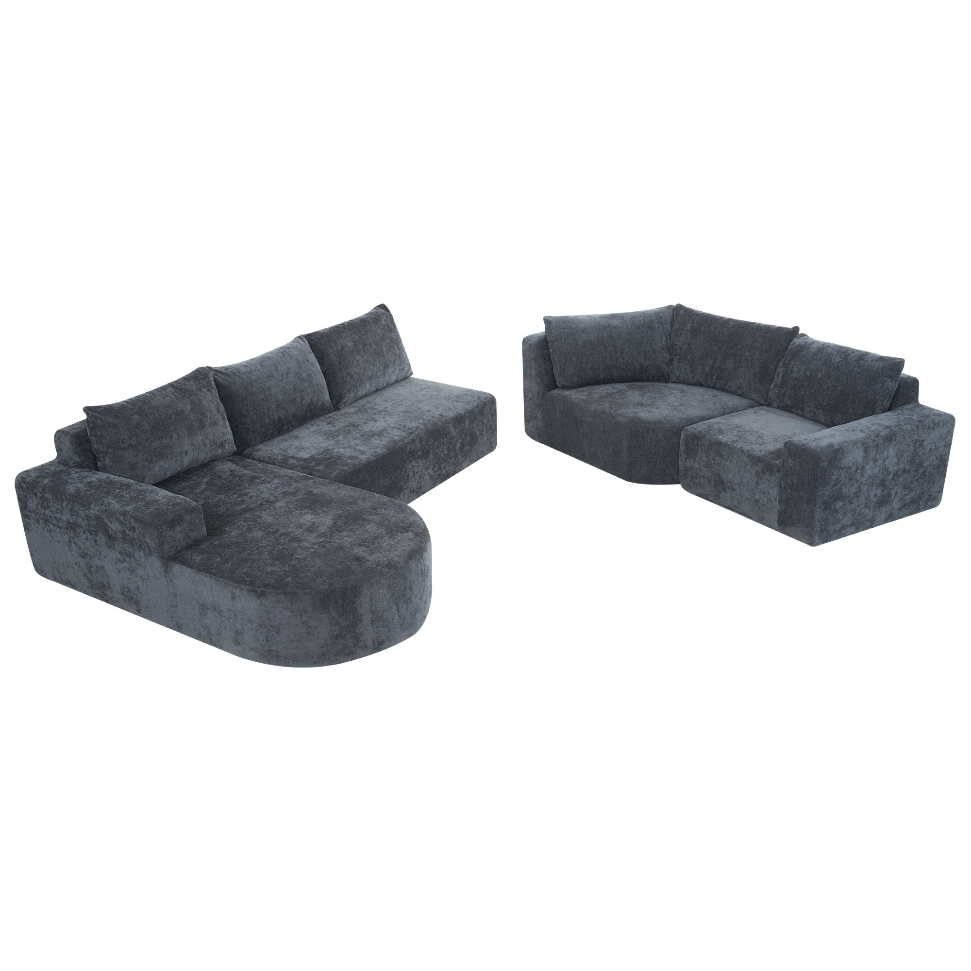 Latitude Run® 139" Oversized Modular Sofa Cloud Sectional Sofa Set ...