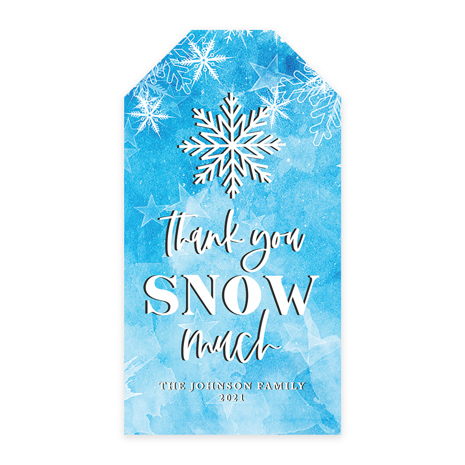 The Holiday Aisle® Custom Self Adhesive Classic Thank You Snow Much ...