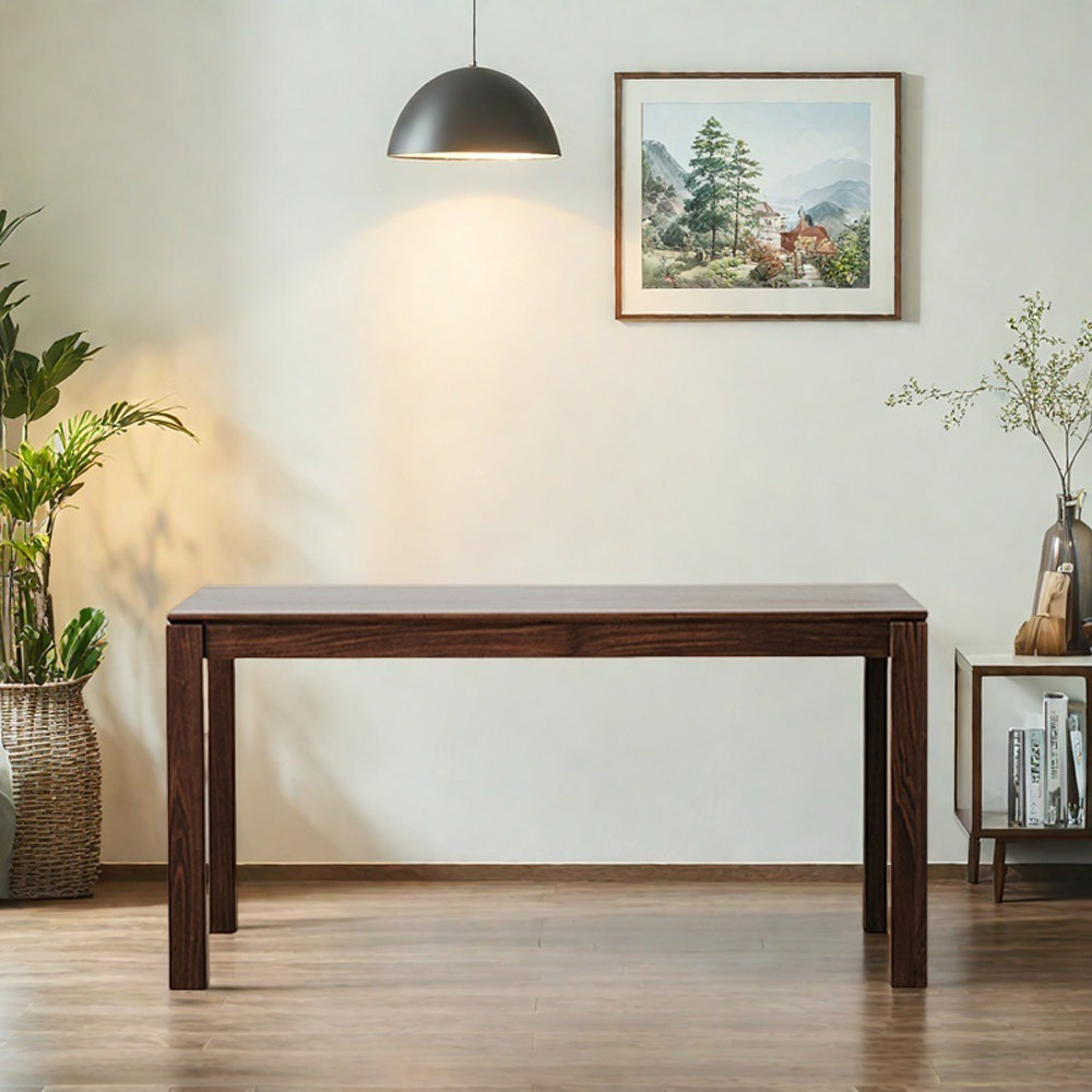 dujinlong home All Solid Walnut Long Rectangular Dining Table | Wayfair