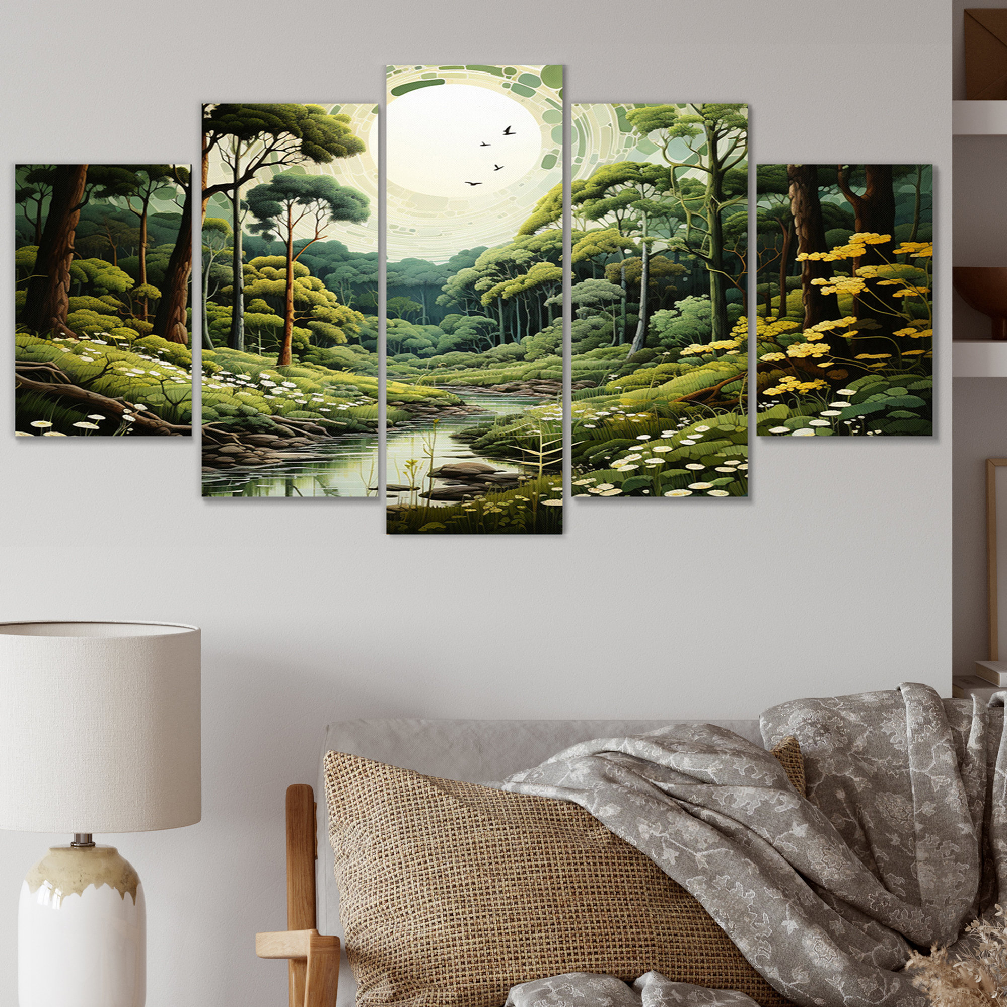 Millwood Pines Forest Whispering Woods Pastoral IV 5 Pieces | Wayfair
