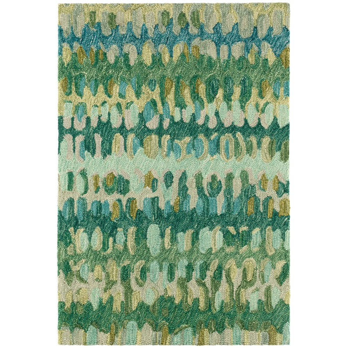 Dash and Albert Rugs Paint Chip Moss Hand Micro Hooked Wool Rug ...