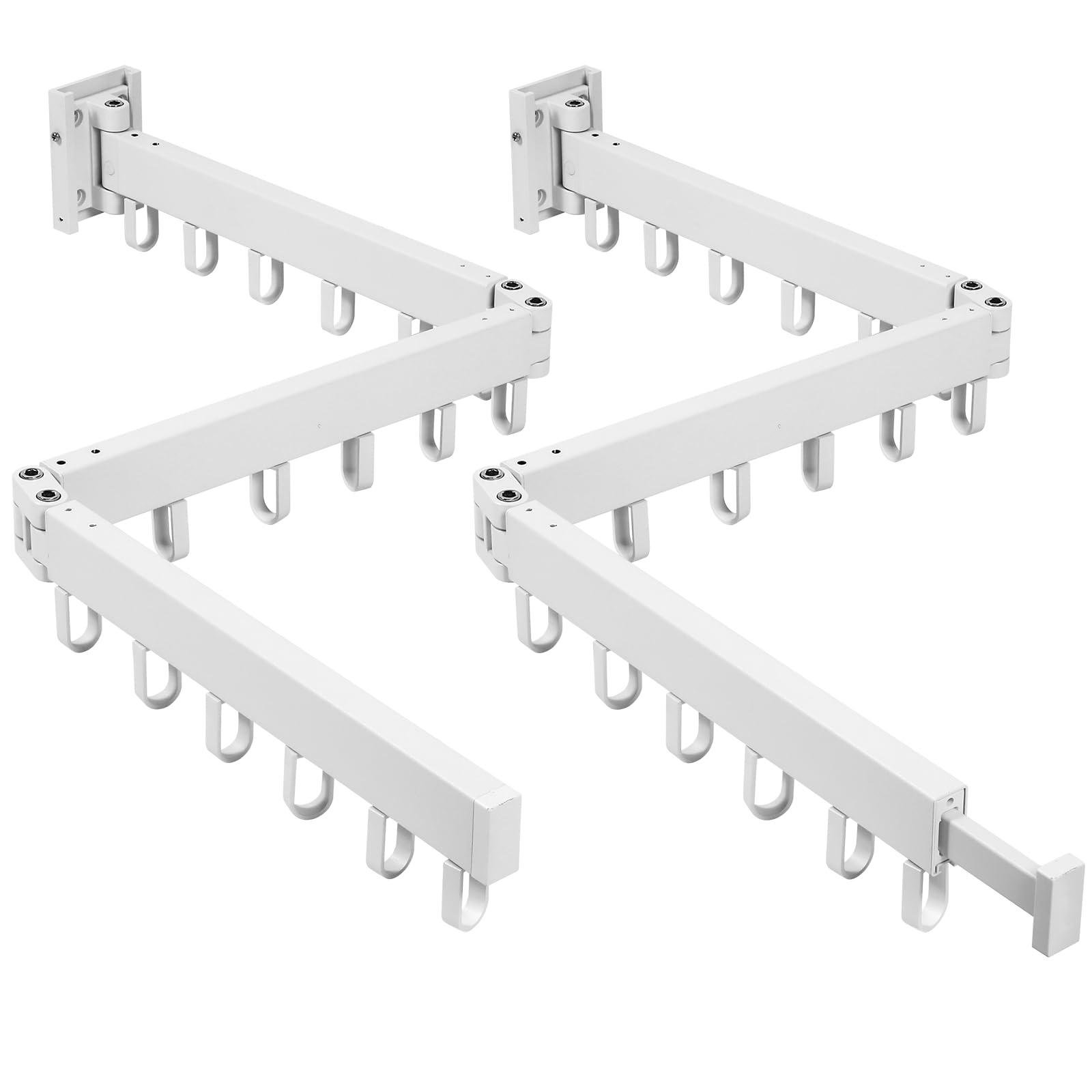 Ivy Bronx A set of 2 wall-mounted laundry room racks for drying clothes ...