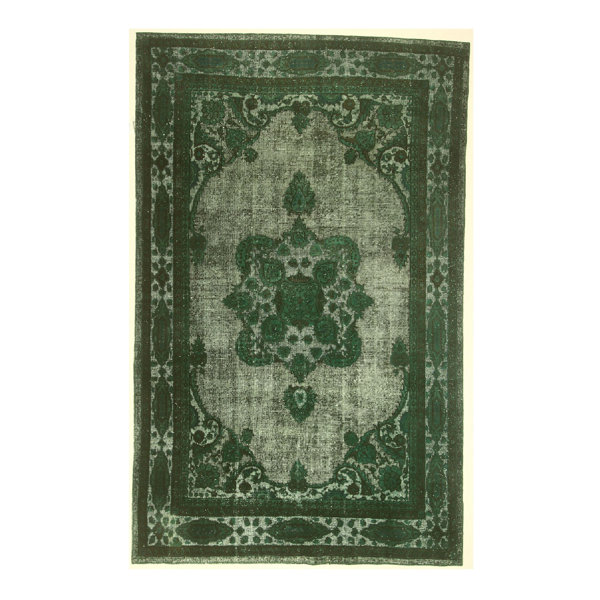 String Matter Handmade Hand-Knotted Green Rug | Wayfair