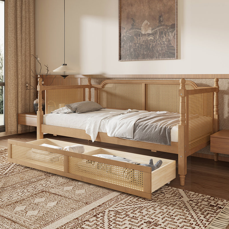 Canora Grey Traditional Style Daybed with 2 Drawers for Limited Space ...