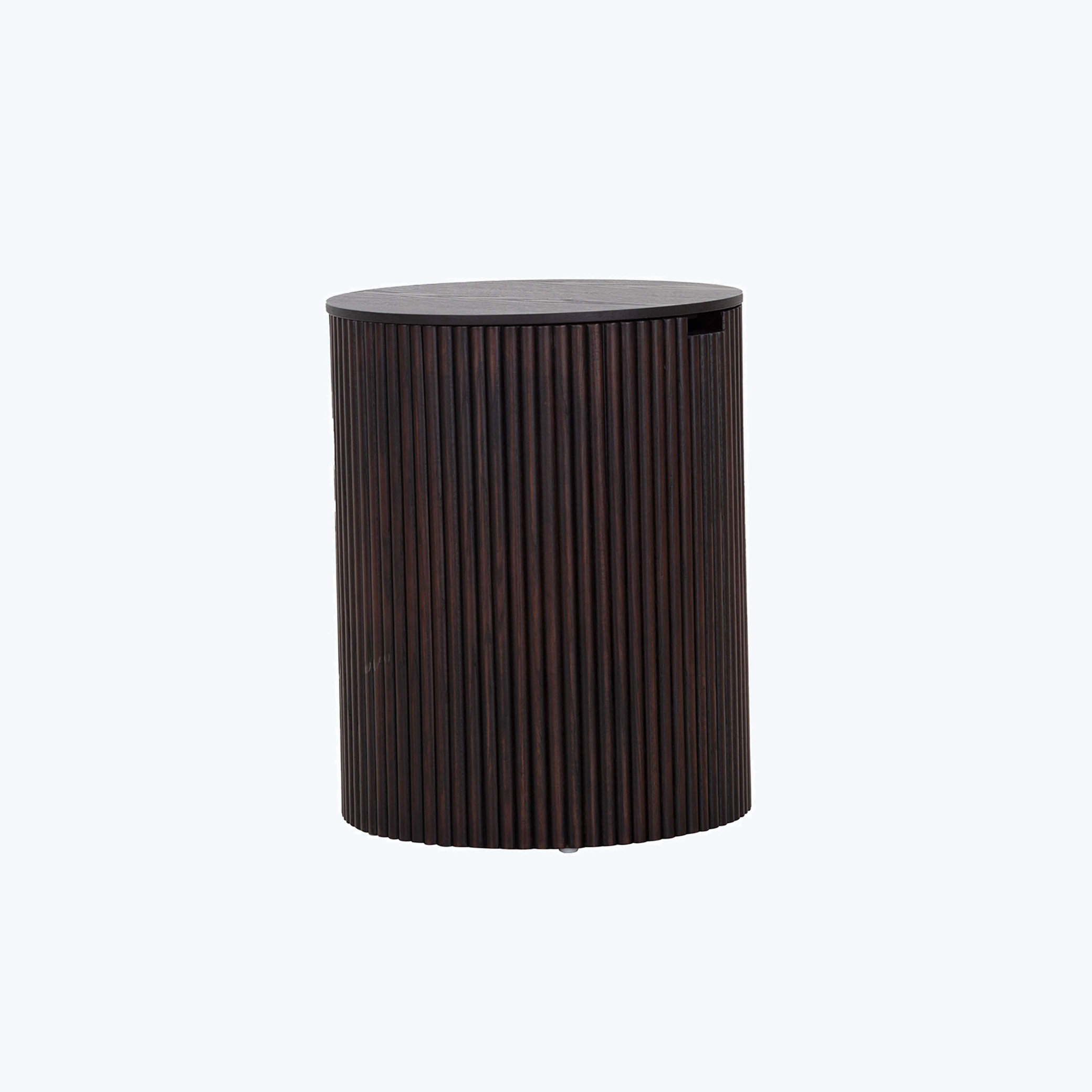 Latitude Run® Elizamae Drum End Table with Storage | Wayfair