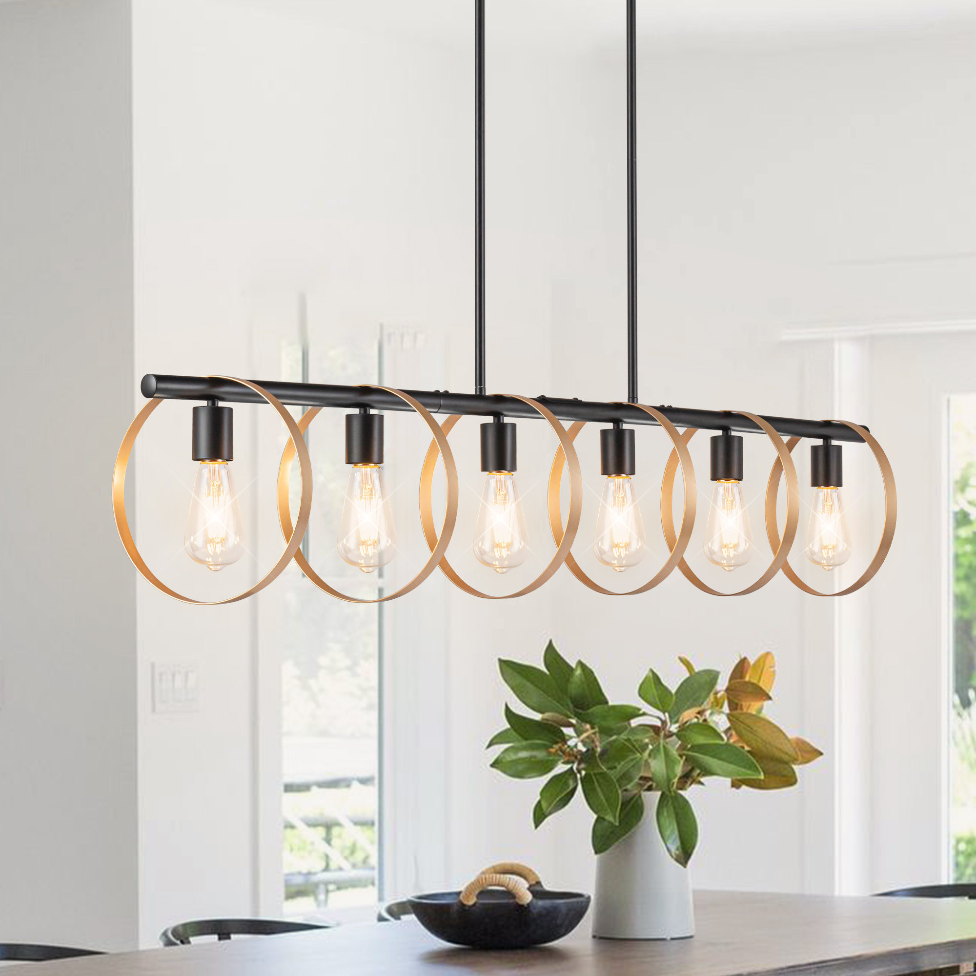 Mercer41 Yisenia 6 - Light Chandelier Kitchen Lighting Dining Ceiling ...